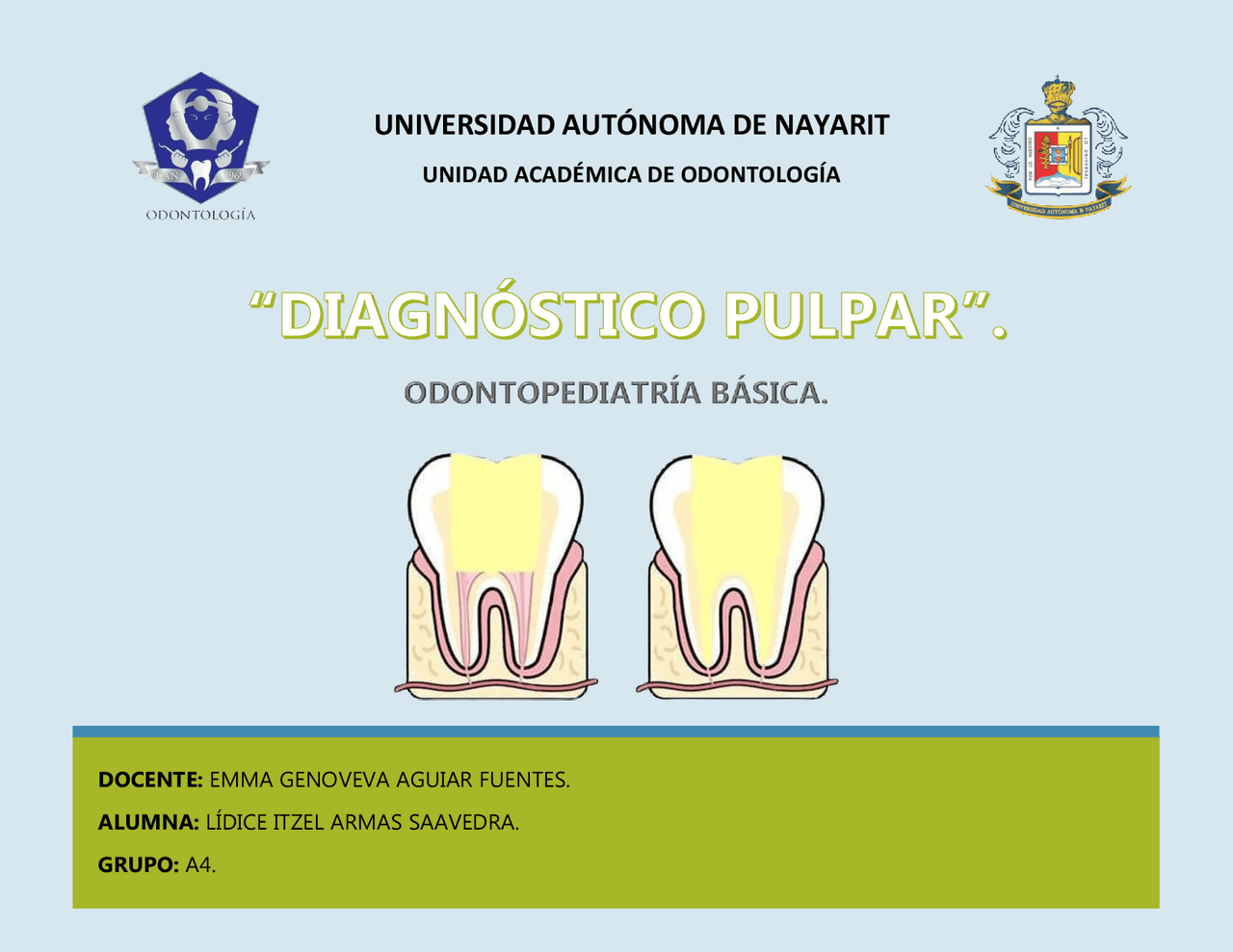 Diagnostico pulpar en Odontopediatría. | Esquemas y mapas conceptuales ...