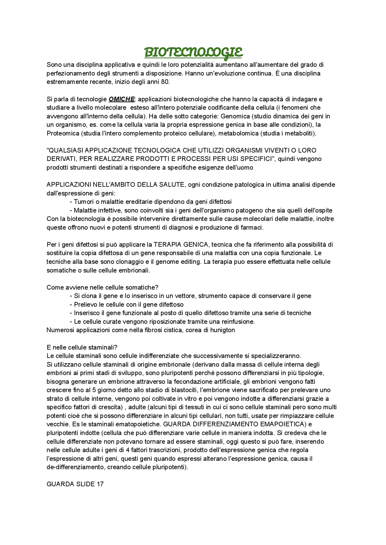Biotecnologie 5ª Liceo Scienze Umane Appunti Di Biotecnologie