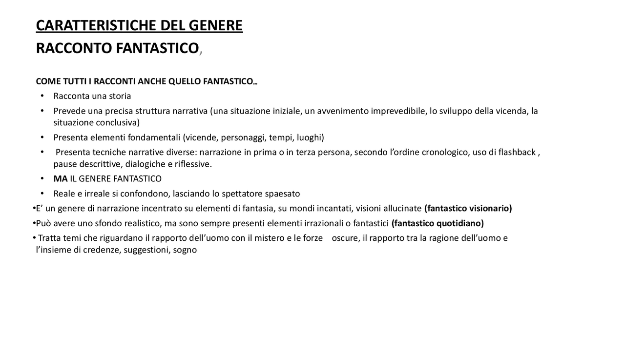 Buzzati il Colombre_ Racconto Fantastico | Schemi e mappe concettuali ...