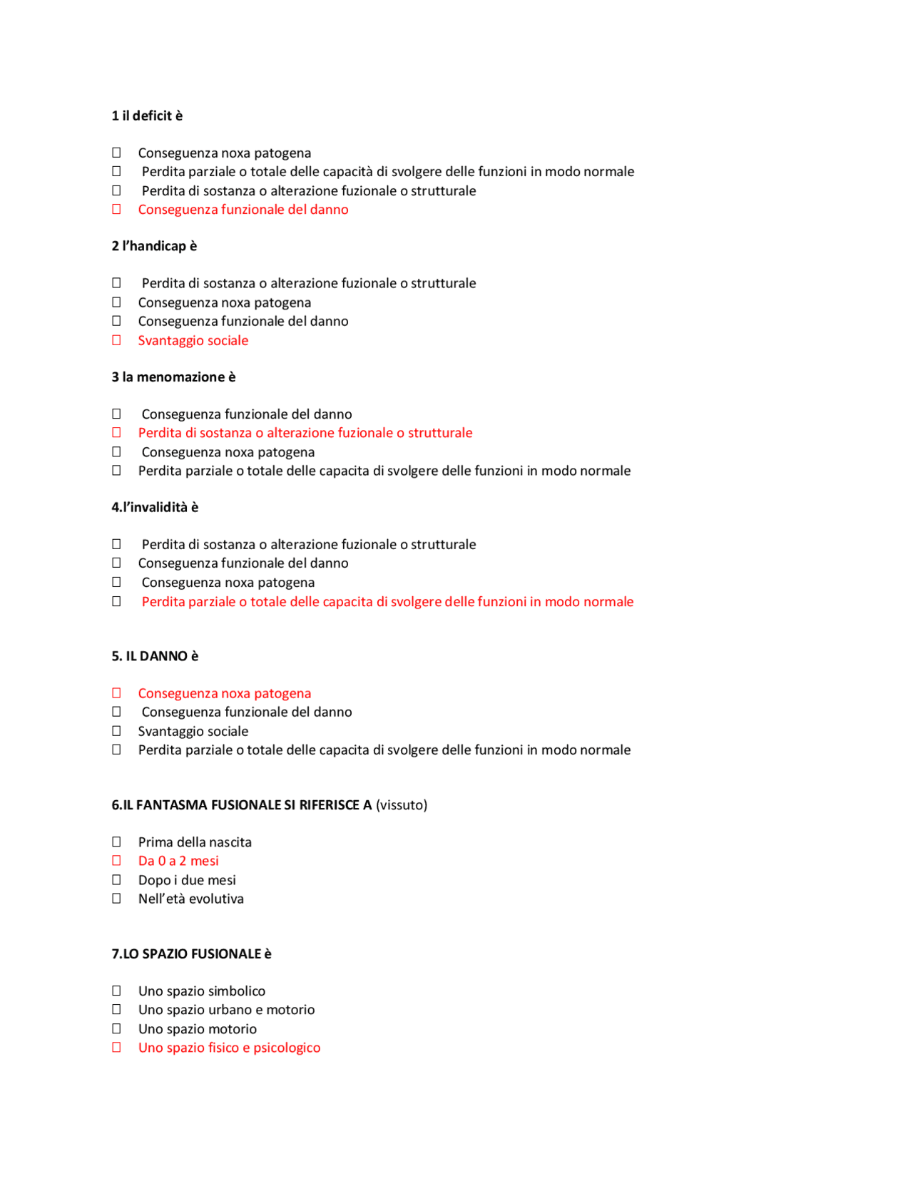 Attivita Fisica Adattata Prove Desame Di Scienze Motorie Docsity