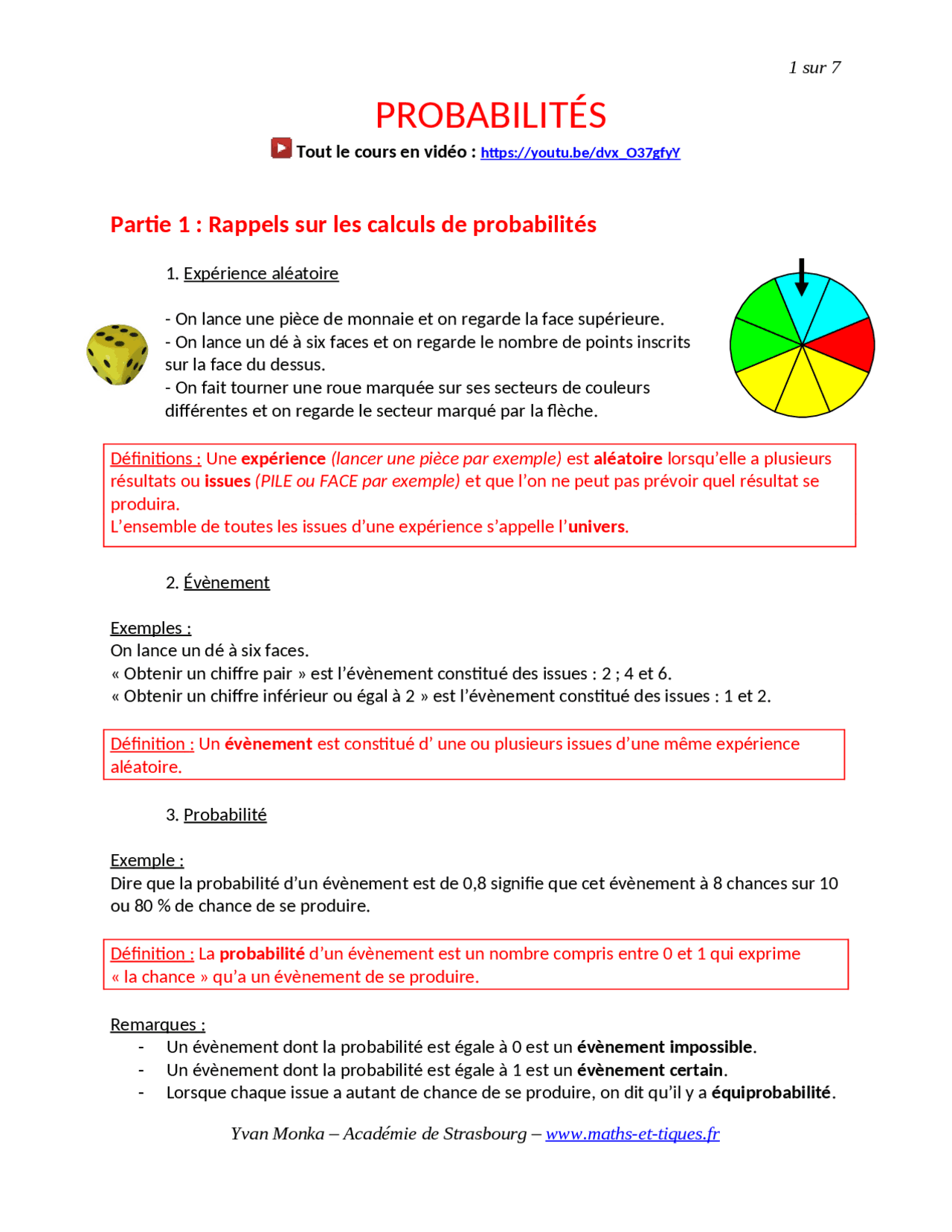 Maths probabilités avec exercice | Guide, Projets, Recherche ...