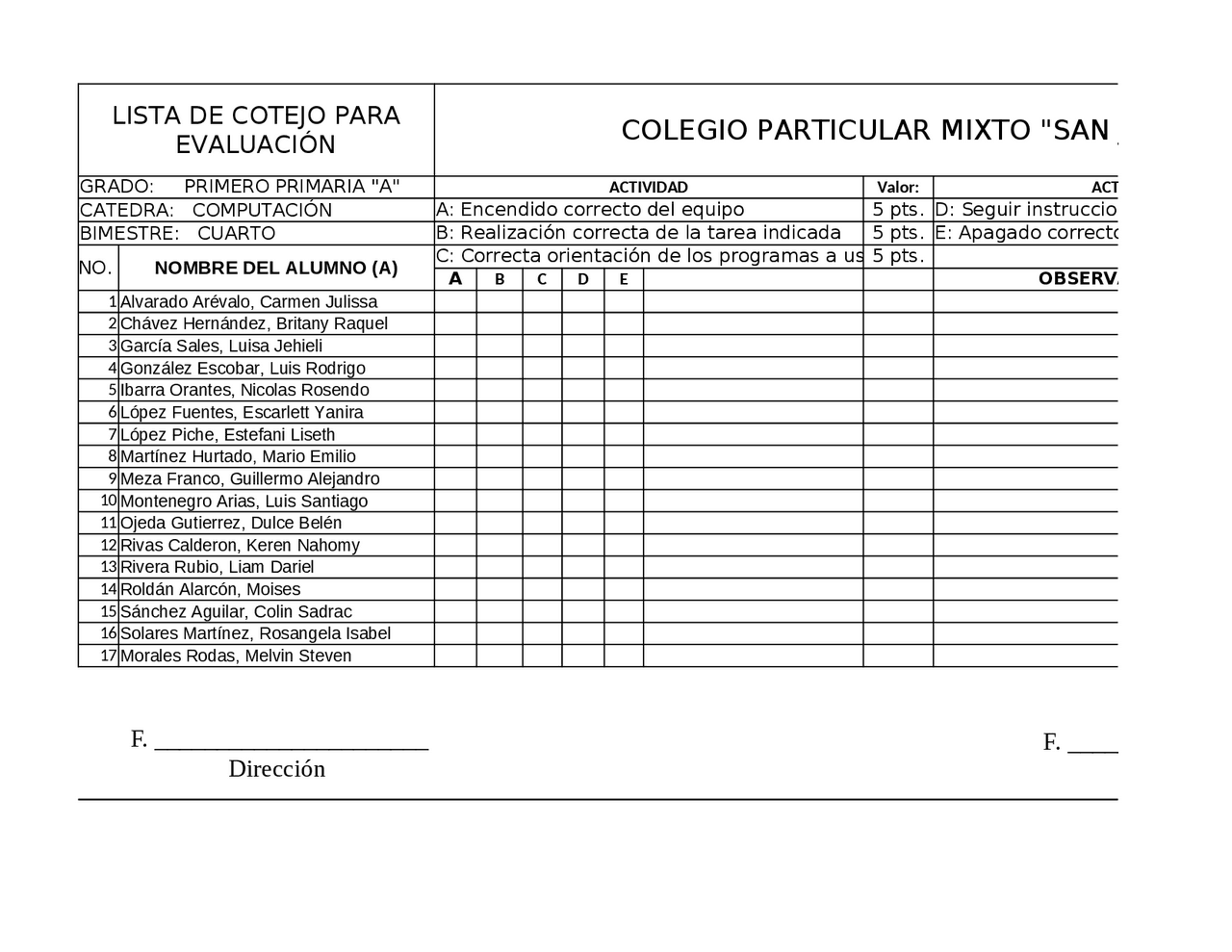 Listado Con Nombres Para Calificar Exámenes Selectividad De Derecho