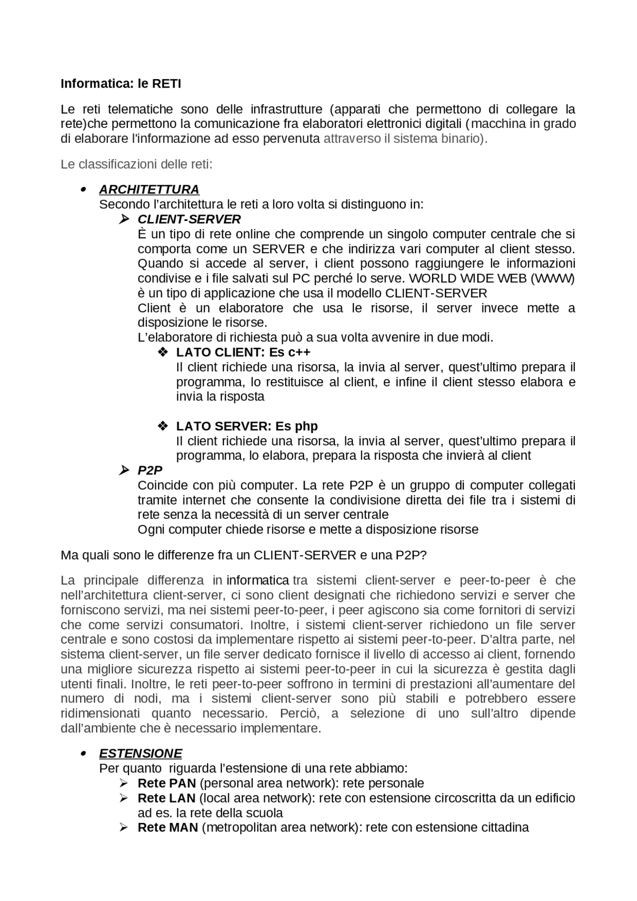 Le Reti E Il Modello Iso Osi Appunti Di Informatica Docsity