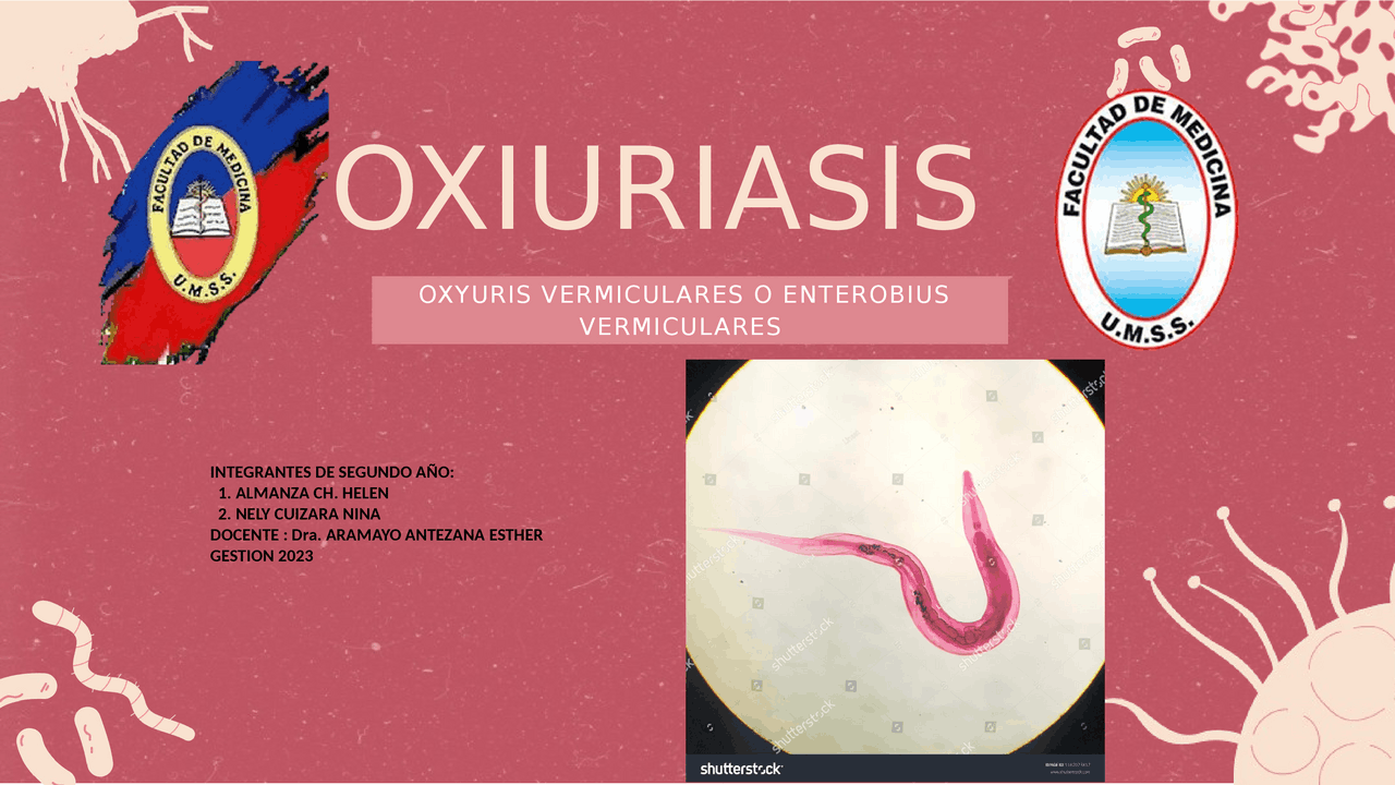 ENTEROBIASIS ENFERMEDAD PARASITARIA ,FRECUENTE EN NIÑOS | Diapositivas ...