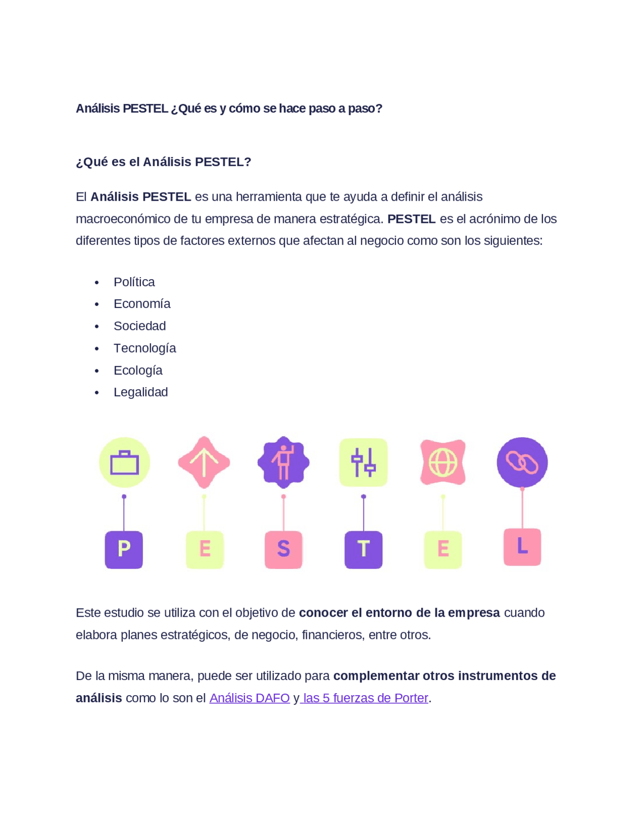 Análisis Pastel para el análisis del contexto | Resúmenes de Sistemas ...