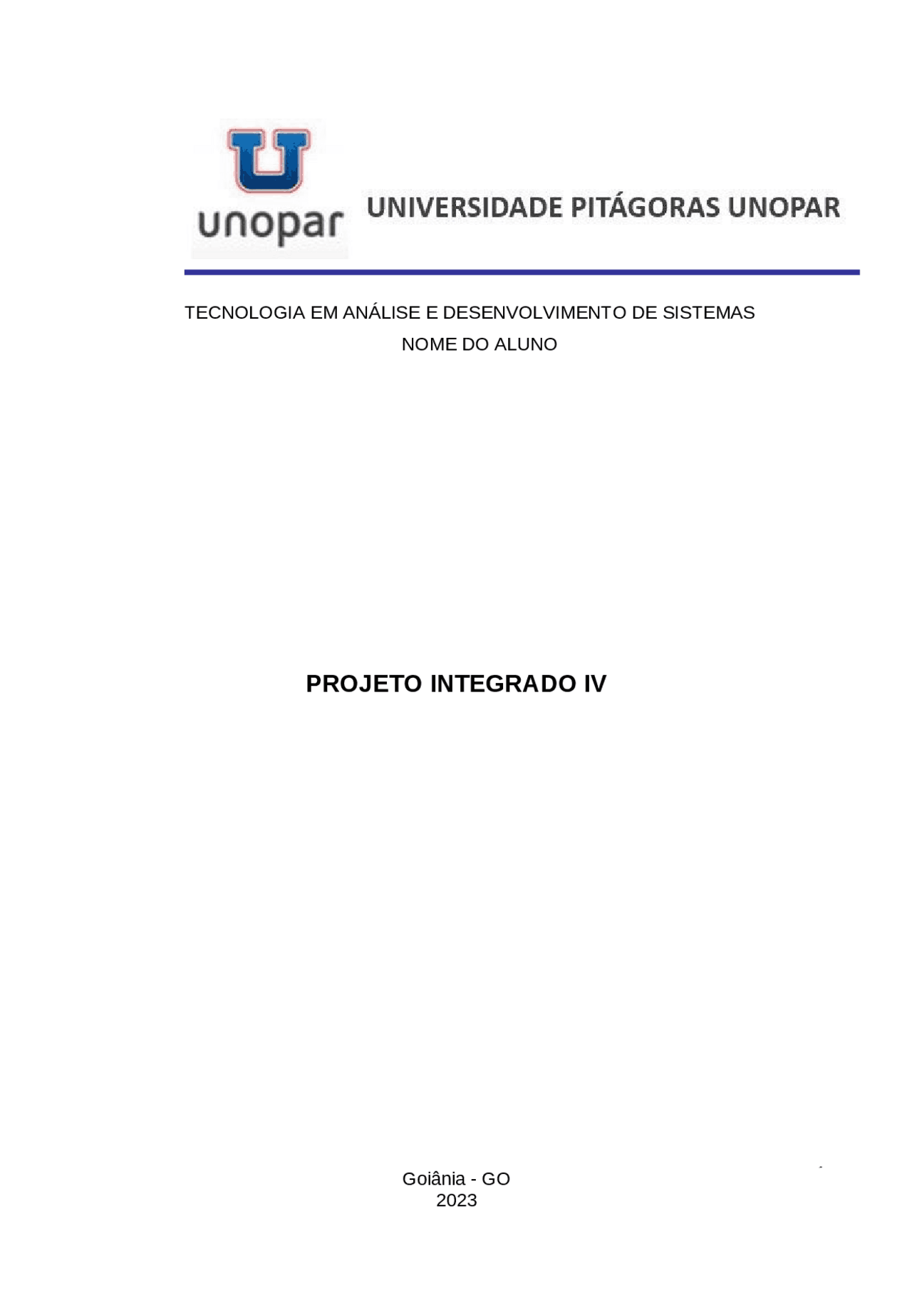 Projeto Integrado 4 Unopar | Resumos Informática | Docsity