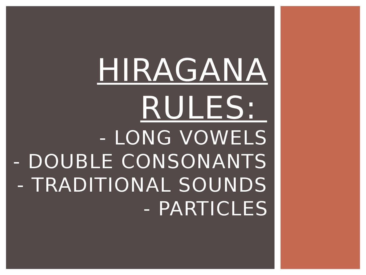 Nihongo hiragana for letters and sounds | Exercises Japanese Language ...