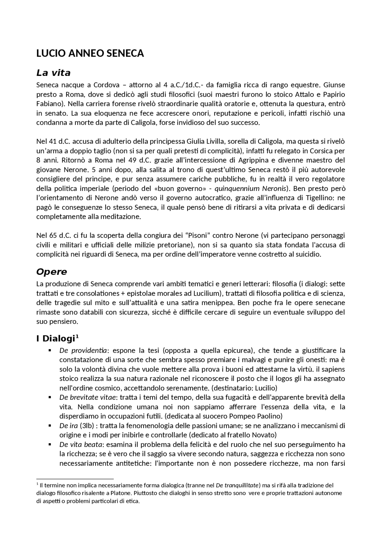 RIASSUNTO_SENECA_latino | Dispense di Lingue e letterature classiche ...