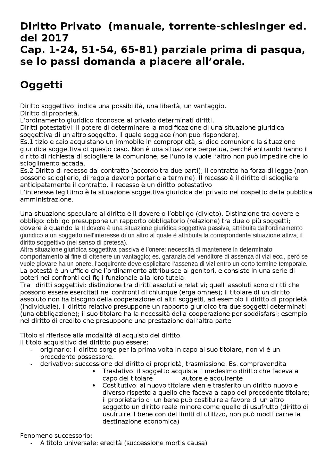 Riassunto Diritto Privato Schemi E Mappe Concettuali Di Diritto