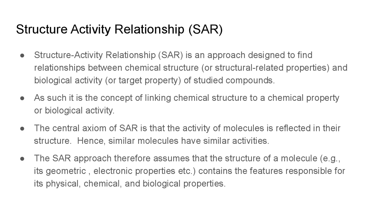 Structure Activity Relationship (SAR) | Study notes Medical ...