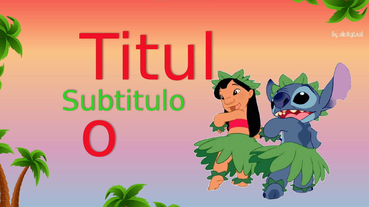 lilo y stitch bye platilla de diseño en poer point | Esquemas y mapas ...