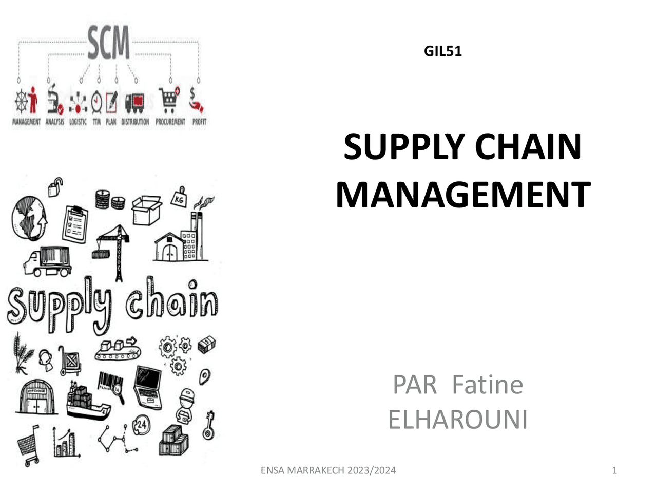 Scm management logistique | Slides Economic law | Docsity