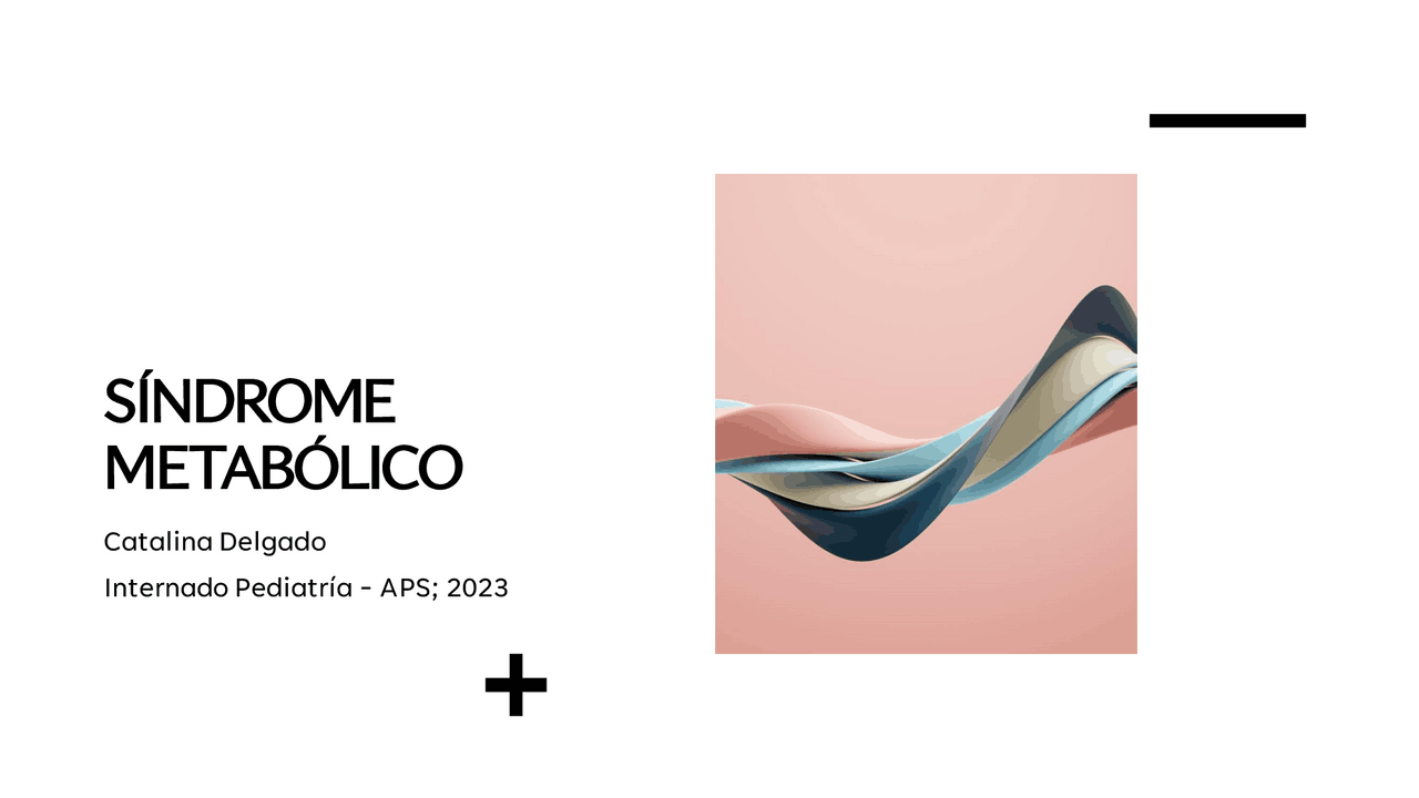 SD METABOLICO PEDIATRIA | Resúmenes de Pediatría | Docsity