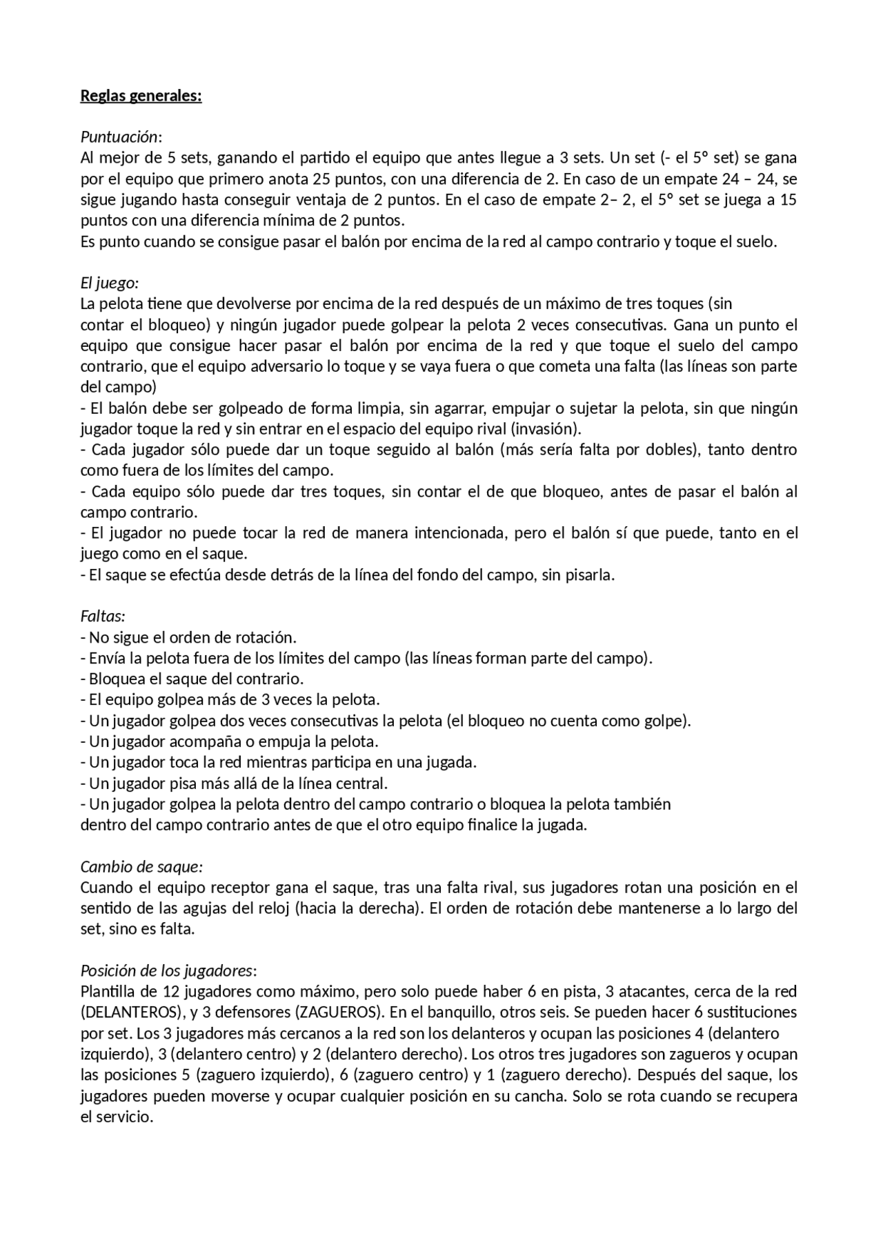 Apuntes De Voleyball Apuntes De Educación Física Docsity