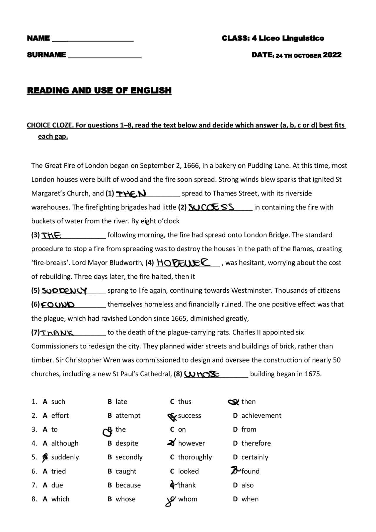 English grammar from linguistic high school. Exercises for students ...
