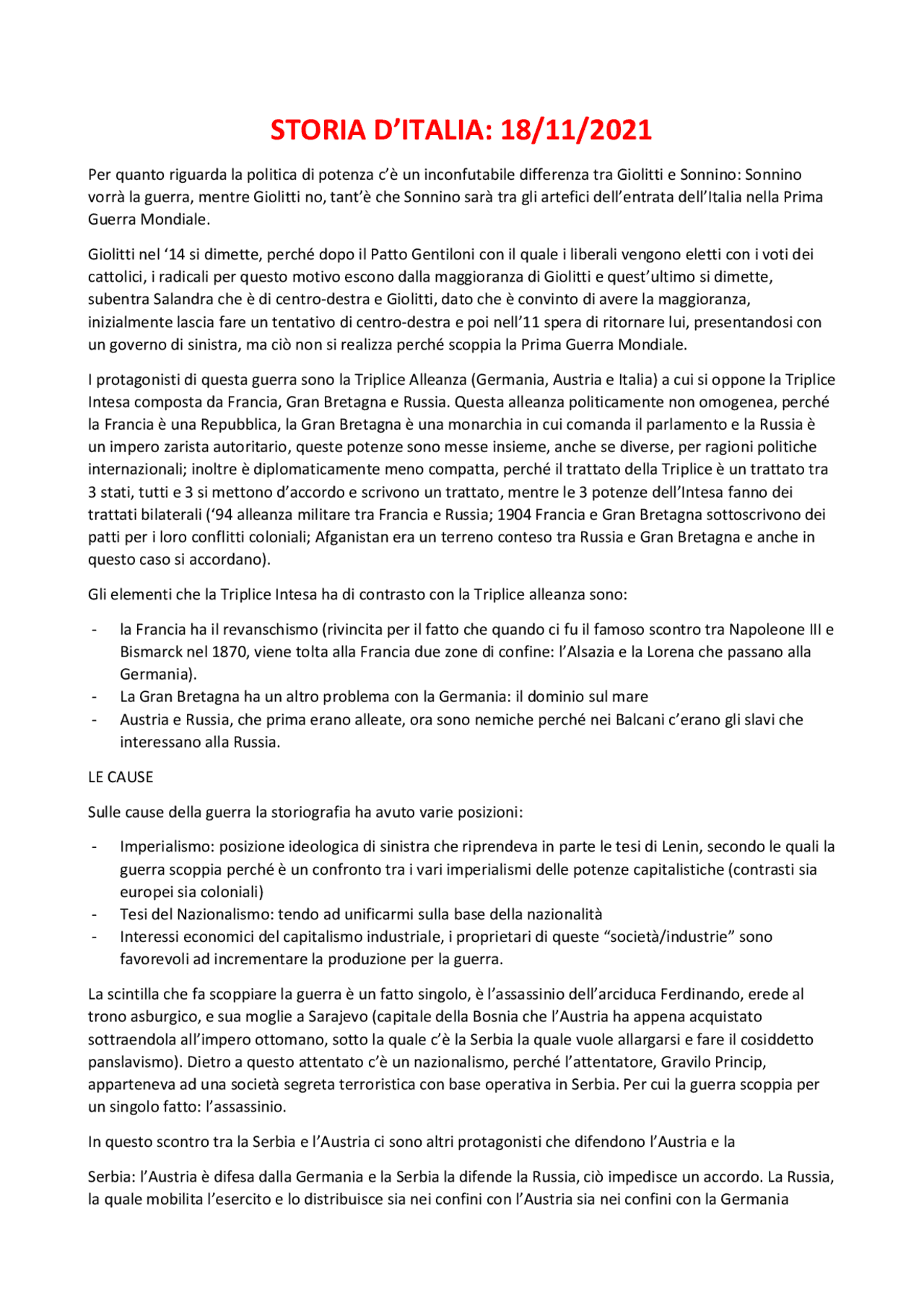 Storia d'Italia Fabrizio Rossi | Sbobinature di Storia dell'Italia ...