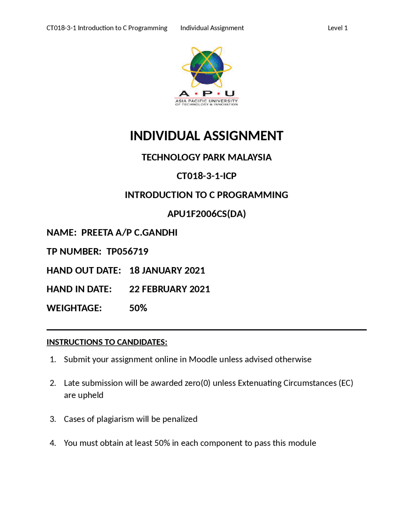 explanation on concept of c proogramming | Study Guides, Projects, Research C programming | Docsity