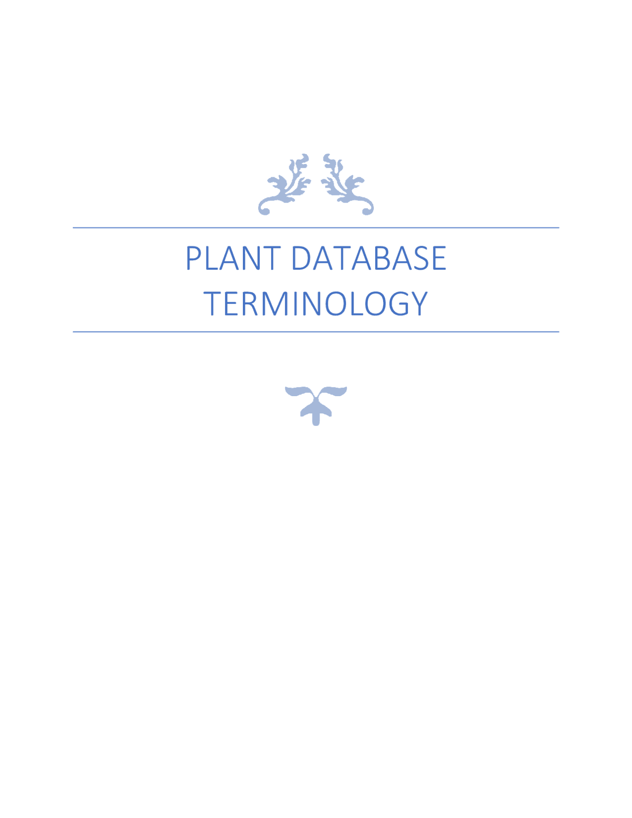 Plant Database Terminology | Cheat Sheet Plant Taxonomy and Evolution ...
