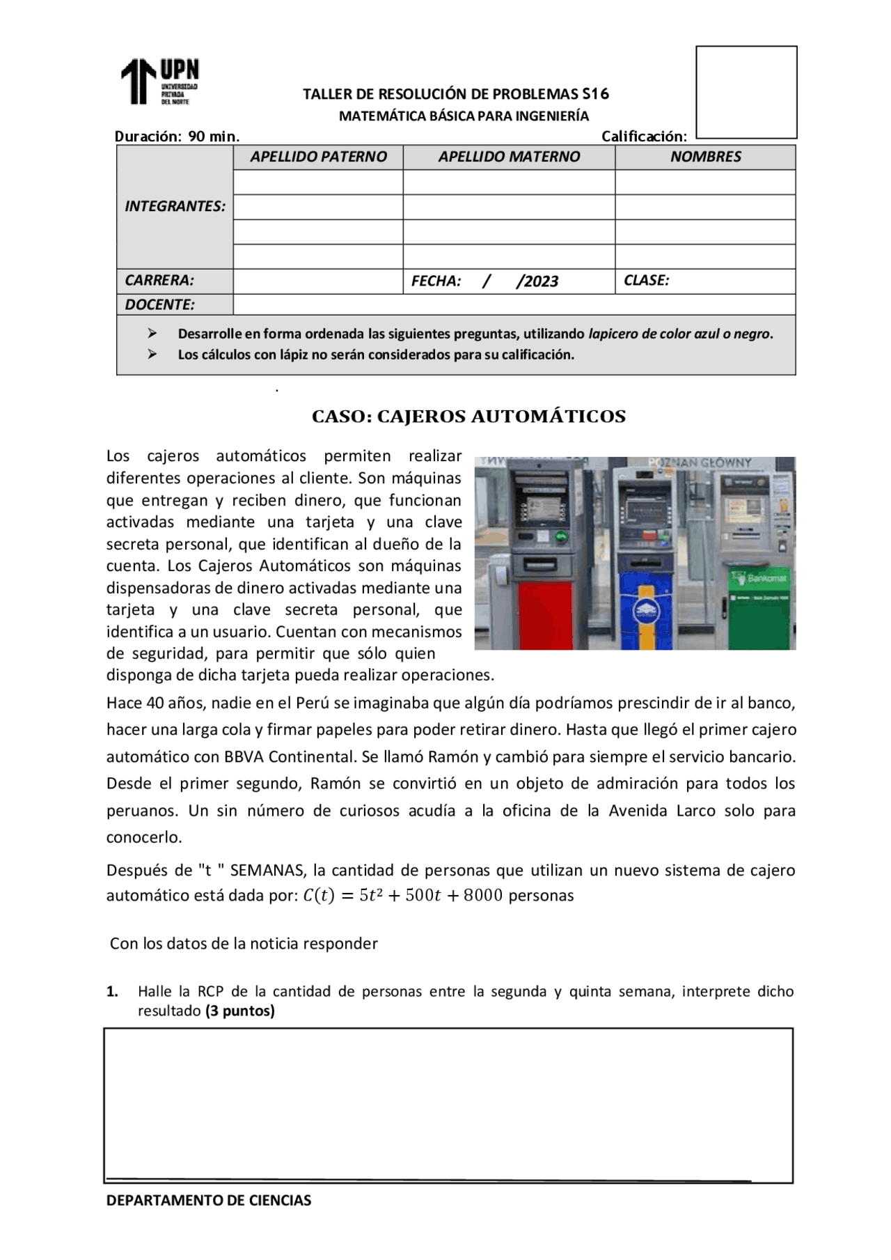 Examen Final S16 Upn Trujillo Exámenes De Matemáticas Docsity