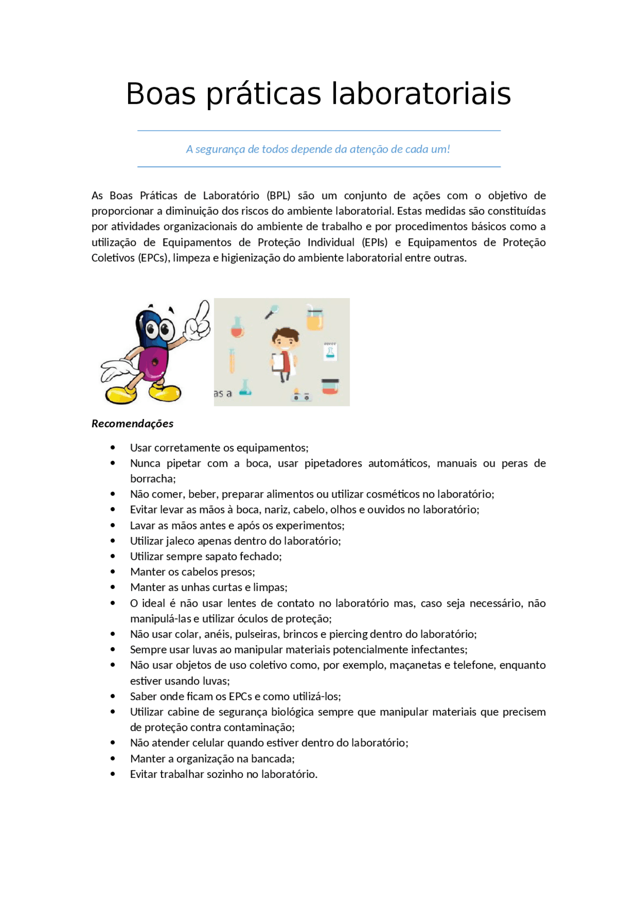 Boas Práticas Laboratoriais Resumos Farmácia Docsity