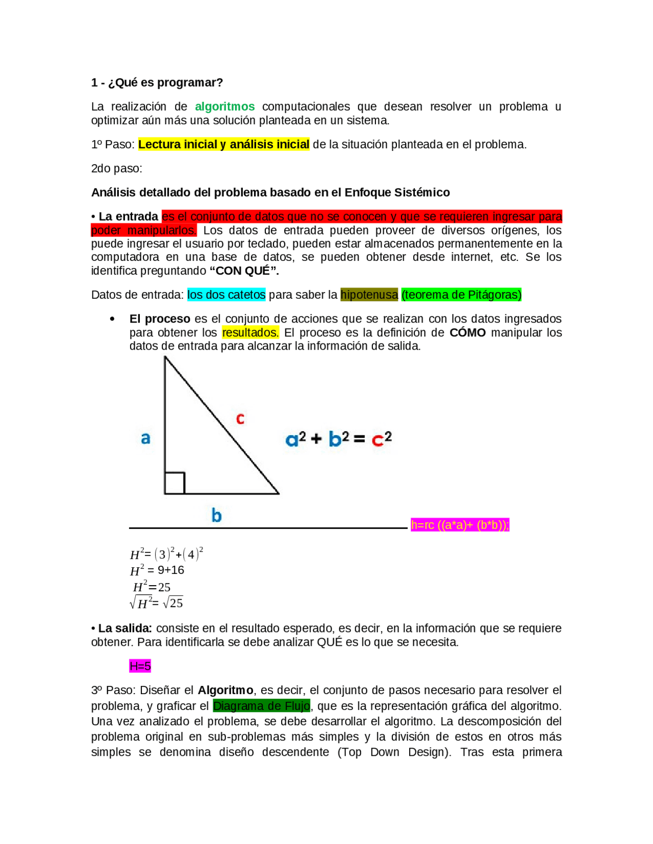 Documento De Apuntes Para Aprender Algoritmos Y Programación Básica Apuntes De Programación