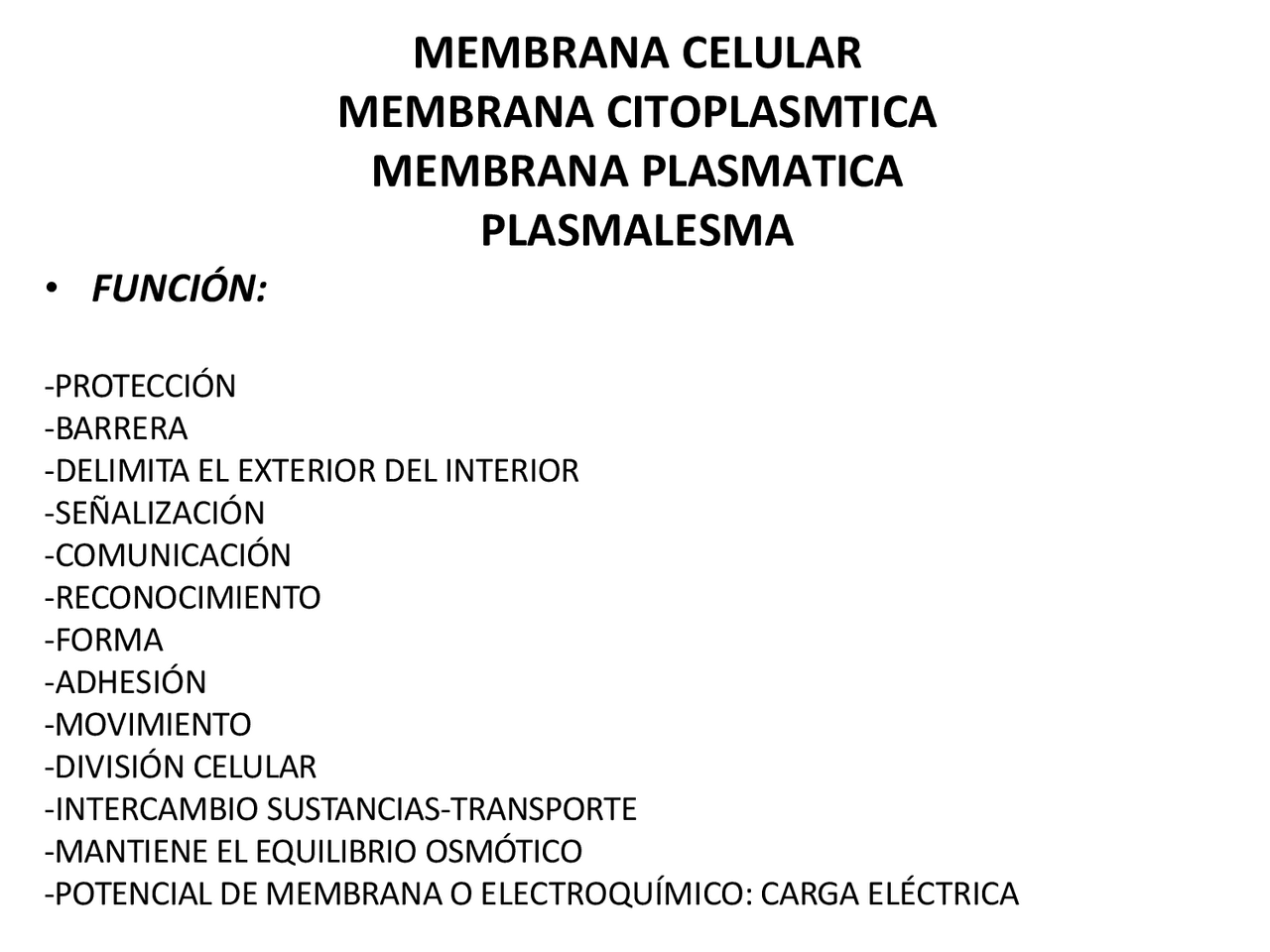 Apuntes De Los Sistemas De Membrana Celular Citoplasmática Plasmatica