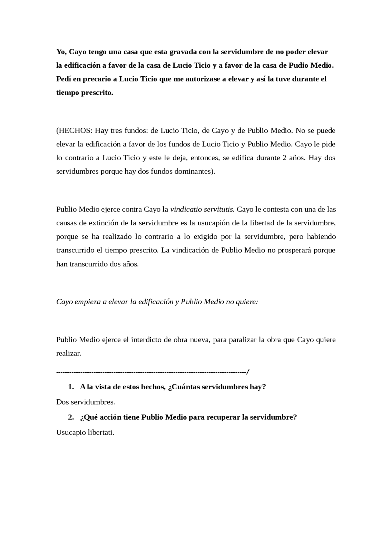 Caso Practico 3 Derecho Romano Ejercicios De Derecho Romano Docsity