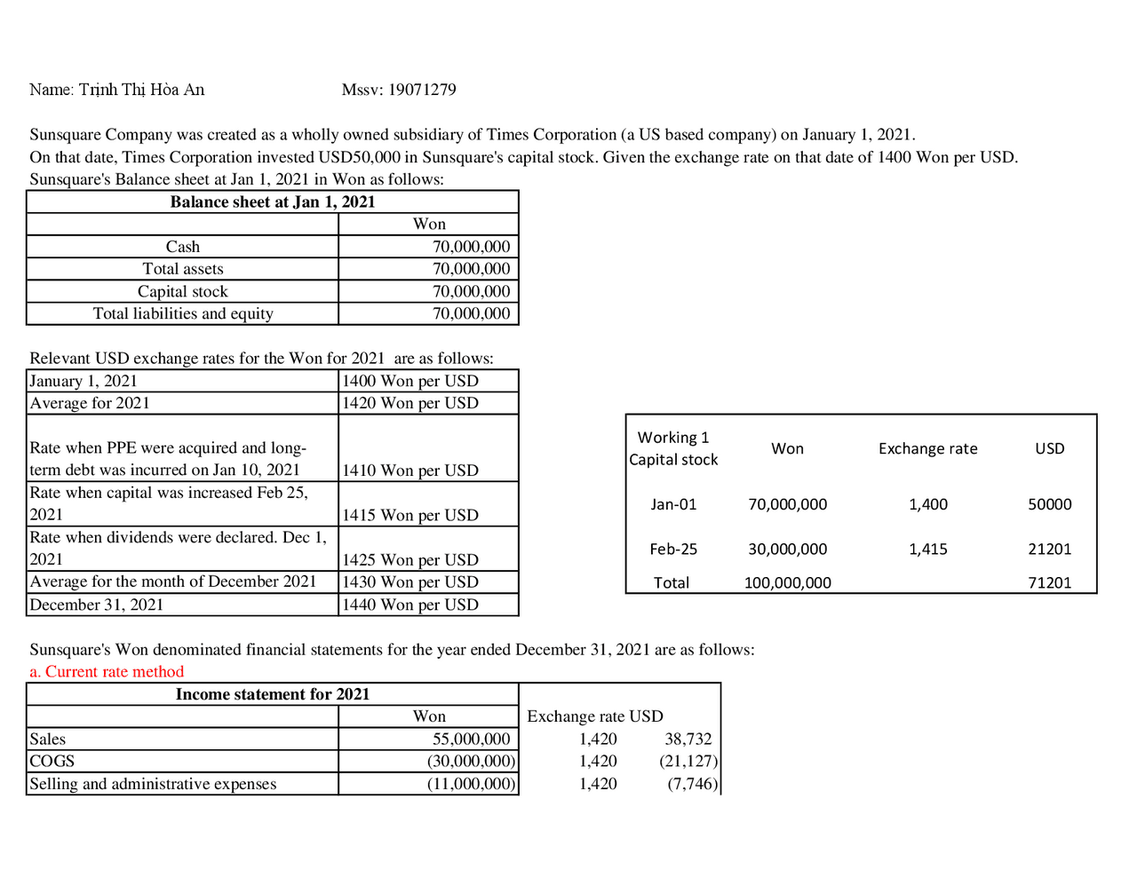 exercise of chapter 9 | Exercises Financial Accounting | Docsity
