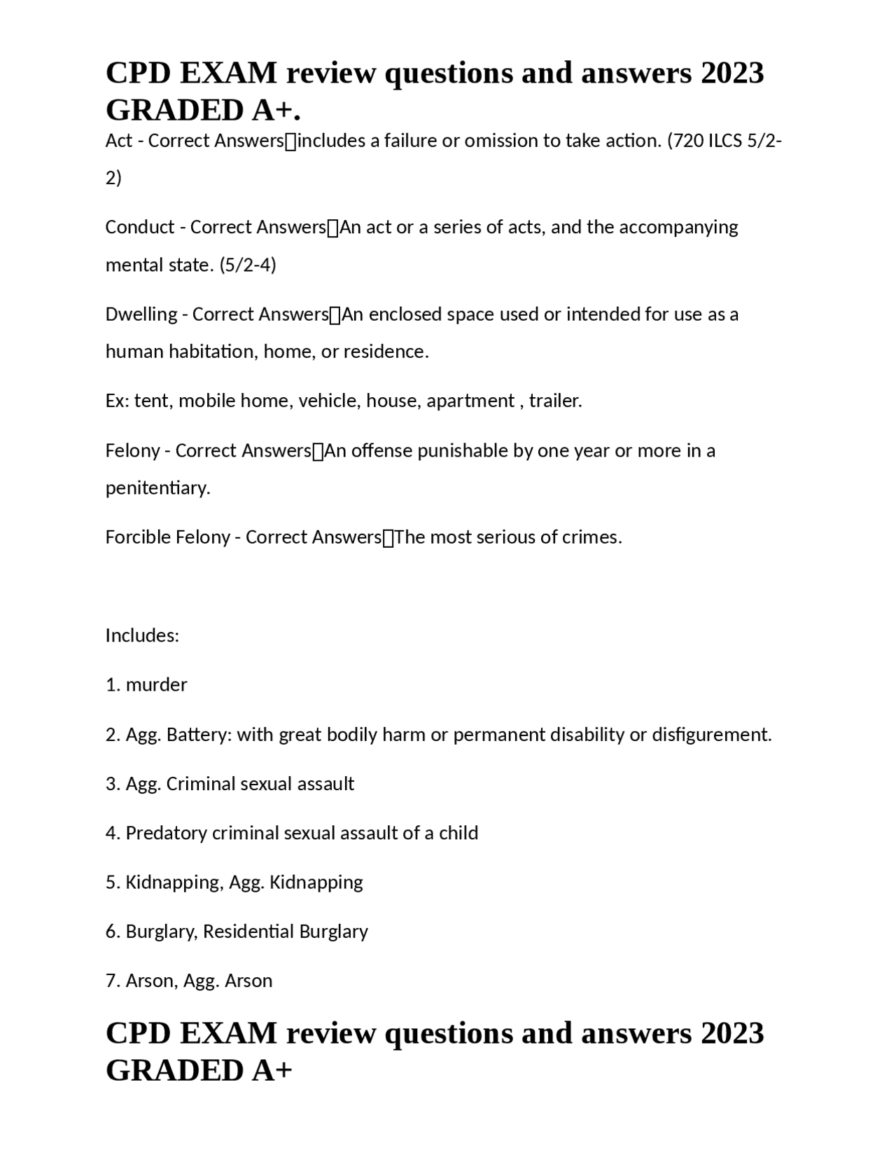 CPD EXAM review questions and answers 2023 GRADED A+ | Exams Nursing ...