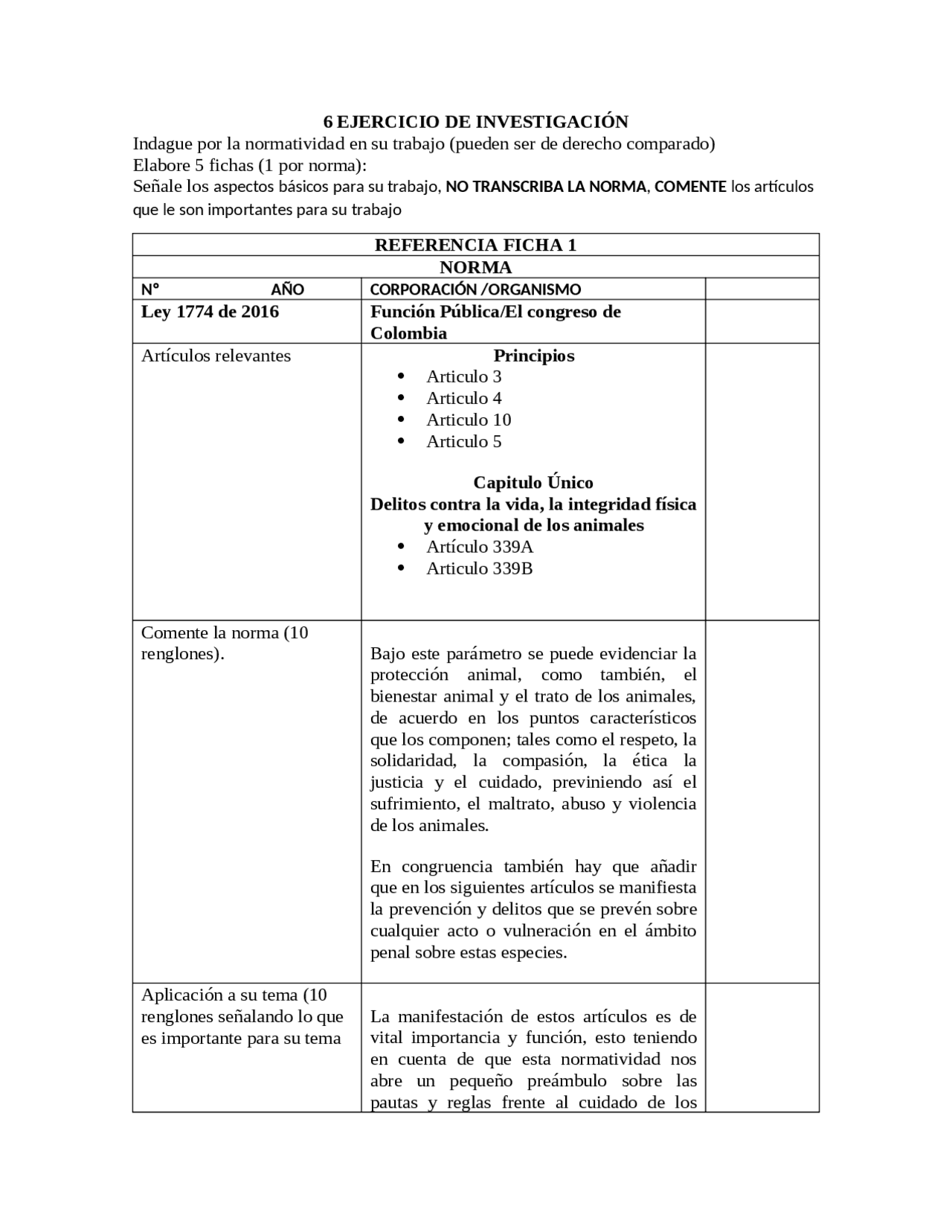 Normativa sobre la protección y bienestar animal - Prof. Cadavid ...