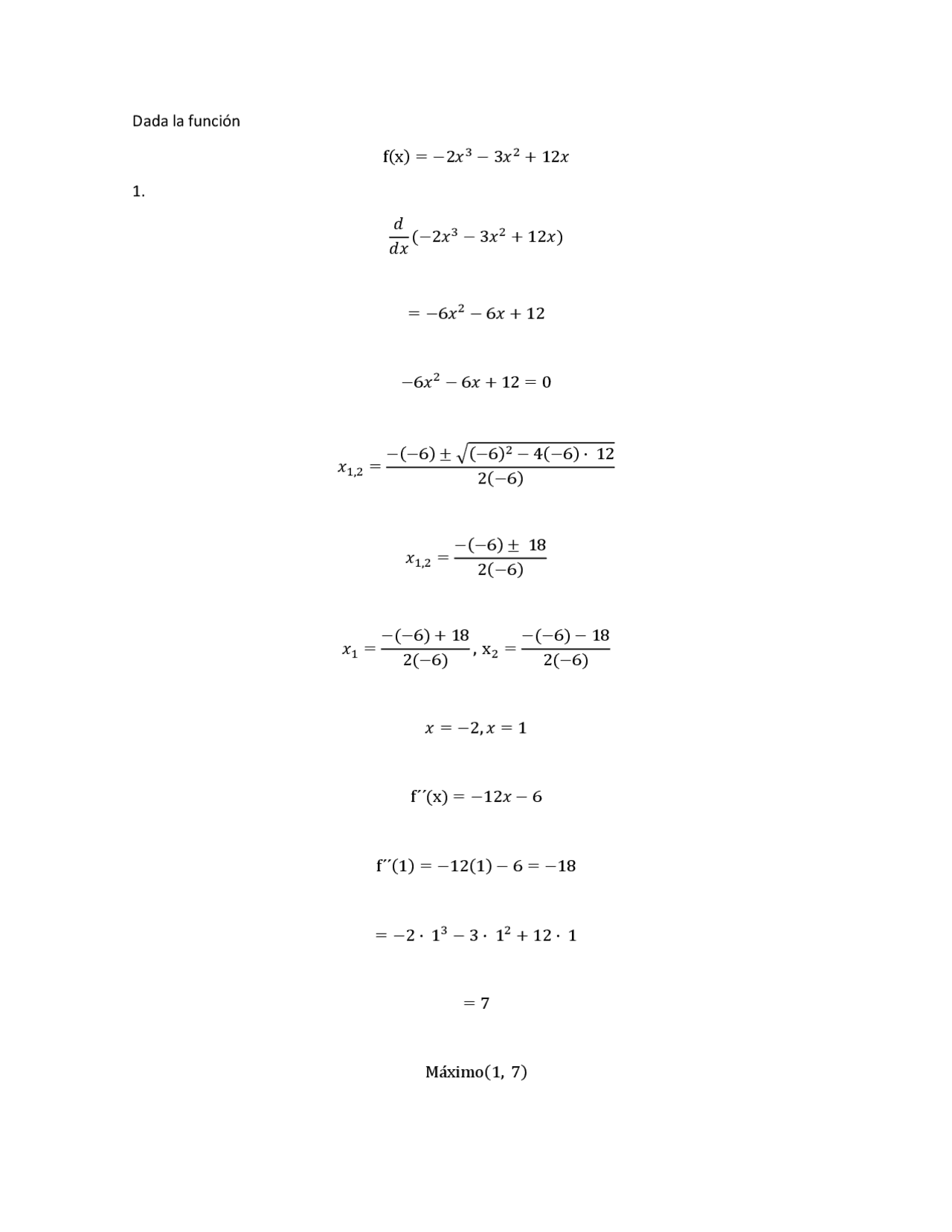 Pariclal de calculo 1 | Ejercicios de Matemáticas | Docsity