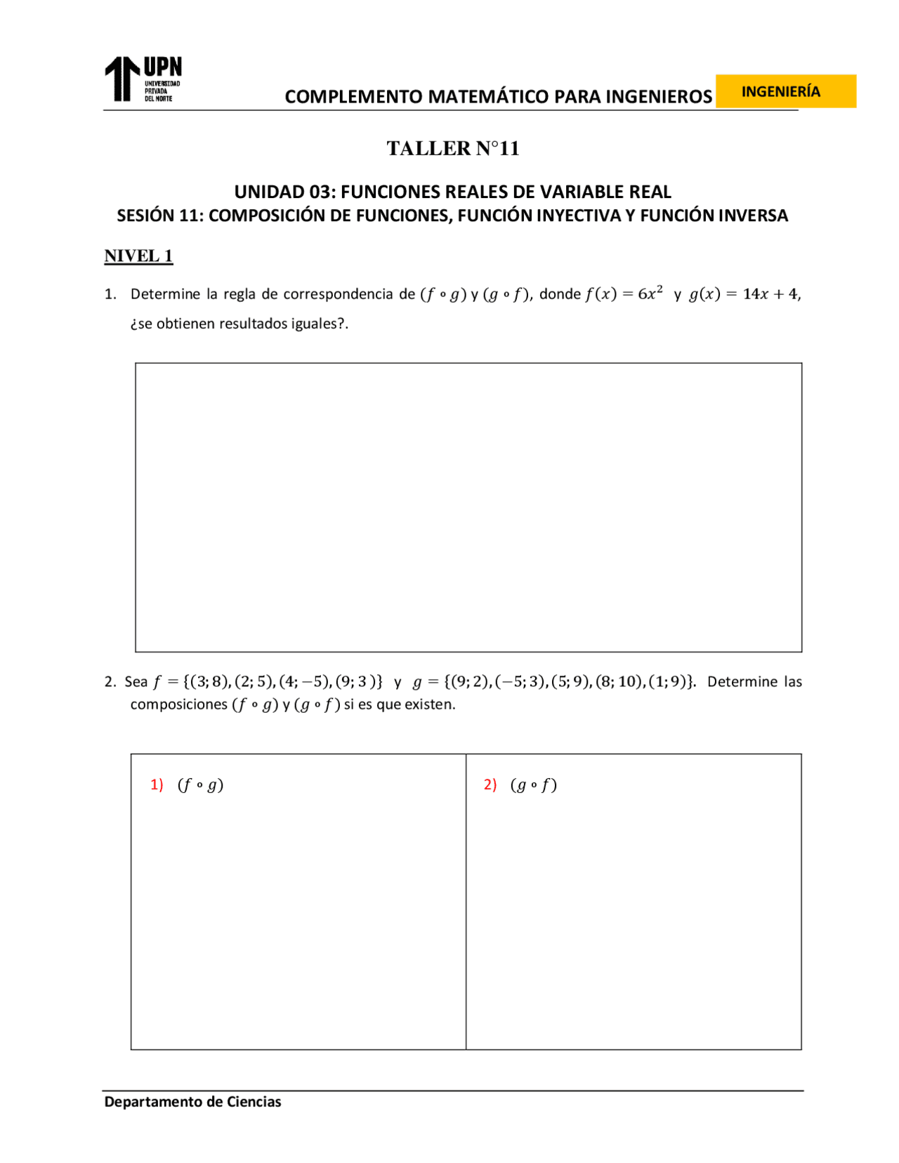 EJRCICIOS DE COMPLEMENTO MATEMATICO 2 | Ejercicios de Matemáticas | Docsity