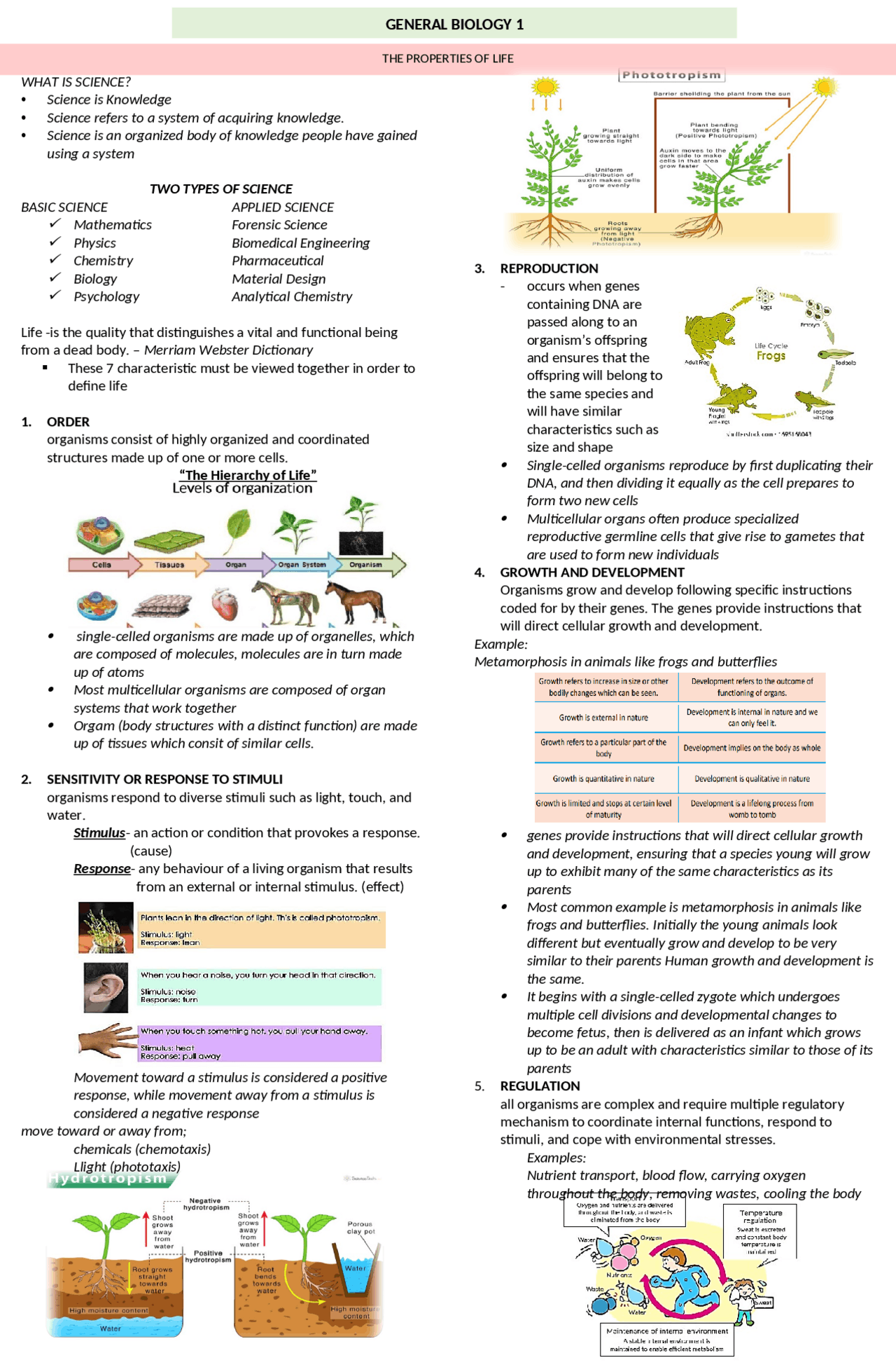 General Biology 1 document is about the our first quarter lesson as a ...