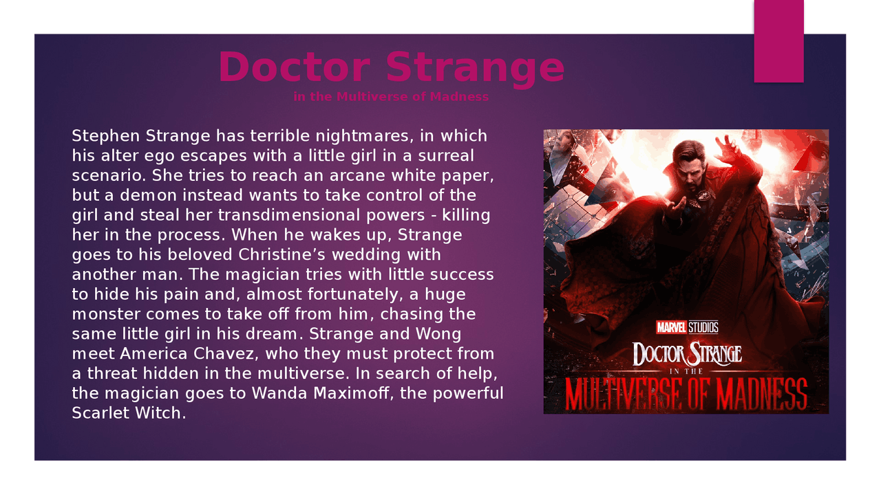 Film dottor strange inglese | Slide di Inglese | Docsity