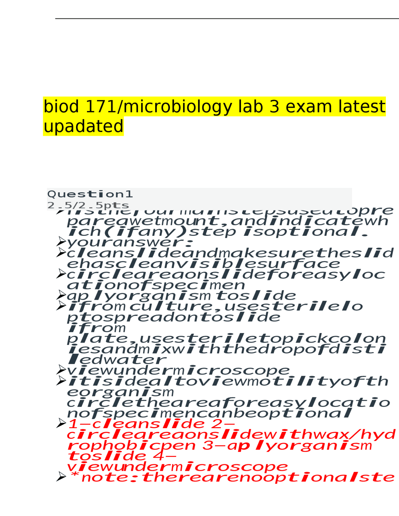 Microbiology Lab Exam Preparation | Exams Biology | Docsity