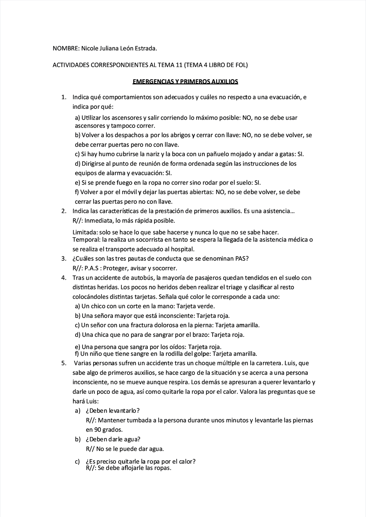 FormaciÓn Y OrientaciÓn Laboral Tema 11 Ejercicios De Formación Y