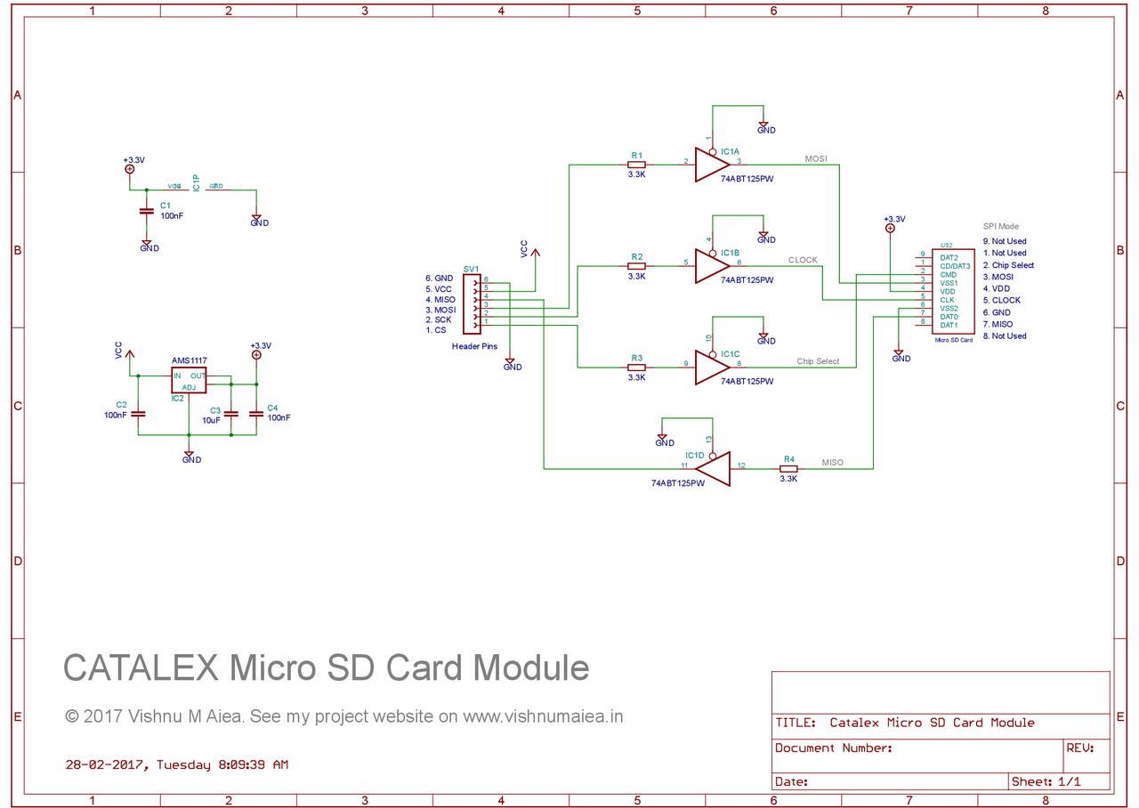 Módulo de tarjeta Micro SD CATALEX - Prof. Perez | Esquemas y mapas ...