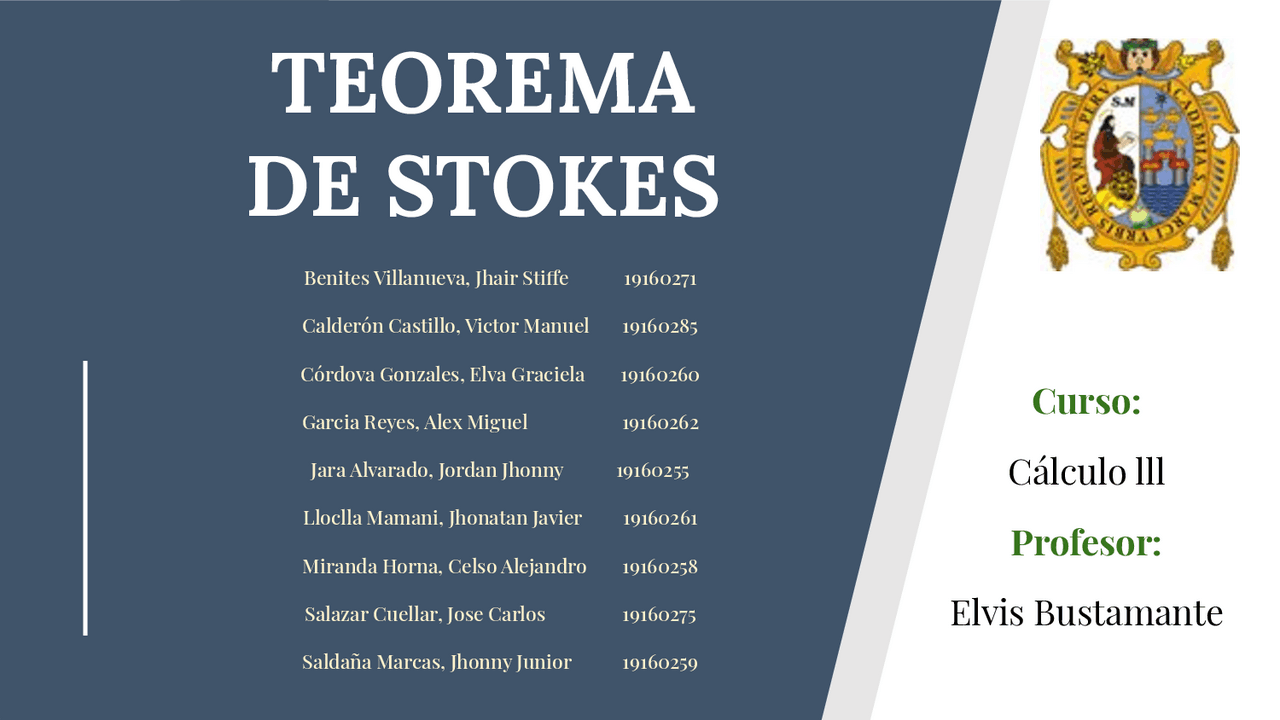 Teorema de Stokes recontra dificil | Diapositivas de Cálculo Avanzado ...