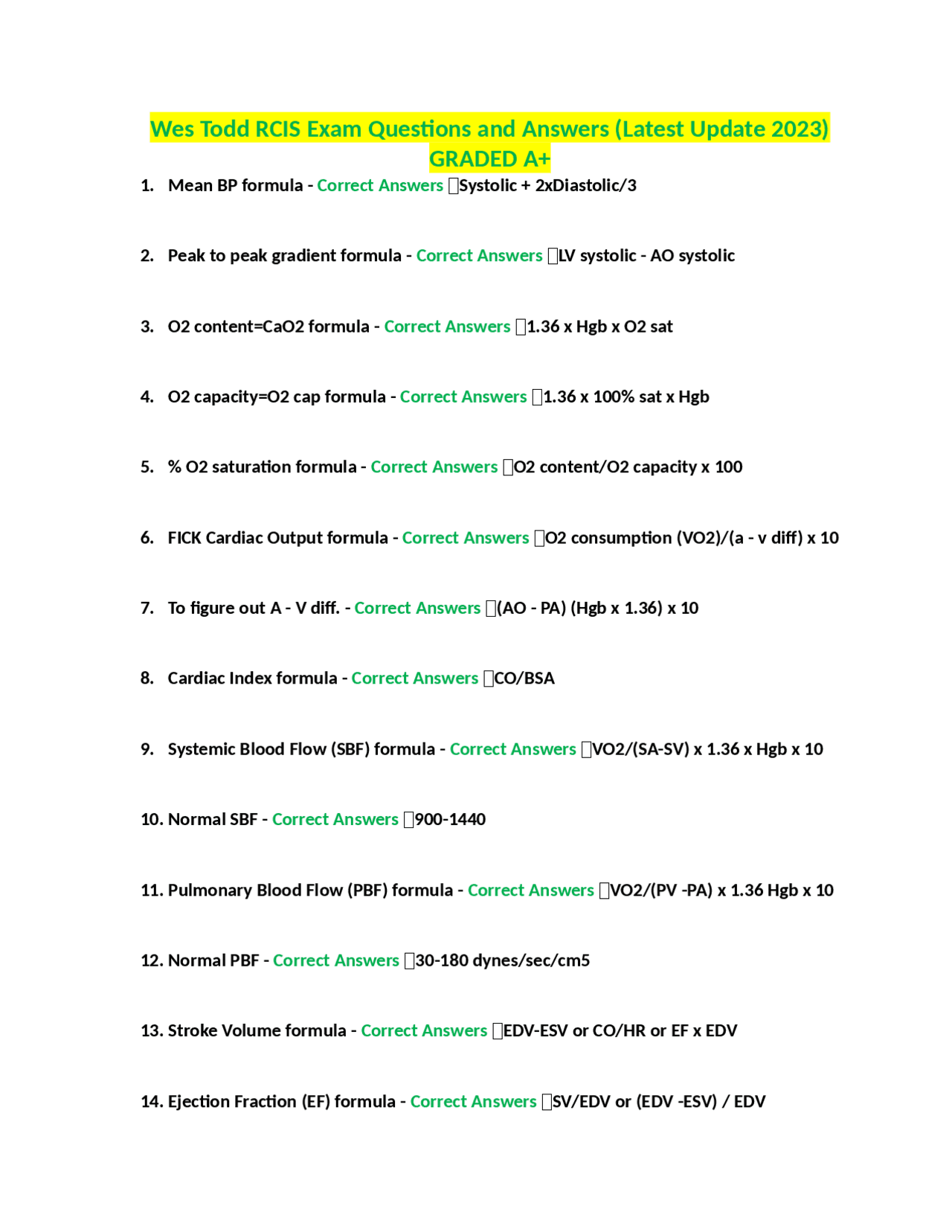 RCIS Exam Questions and Answers | Exams Andragogy | Docsity