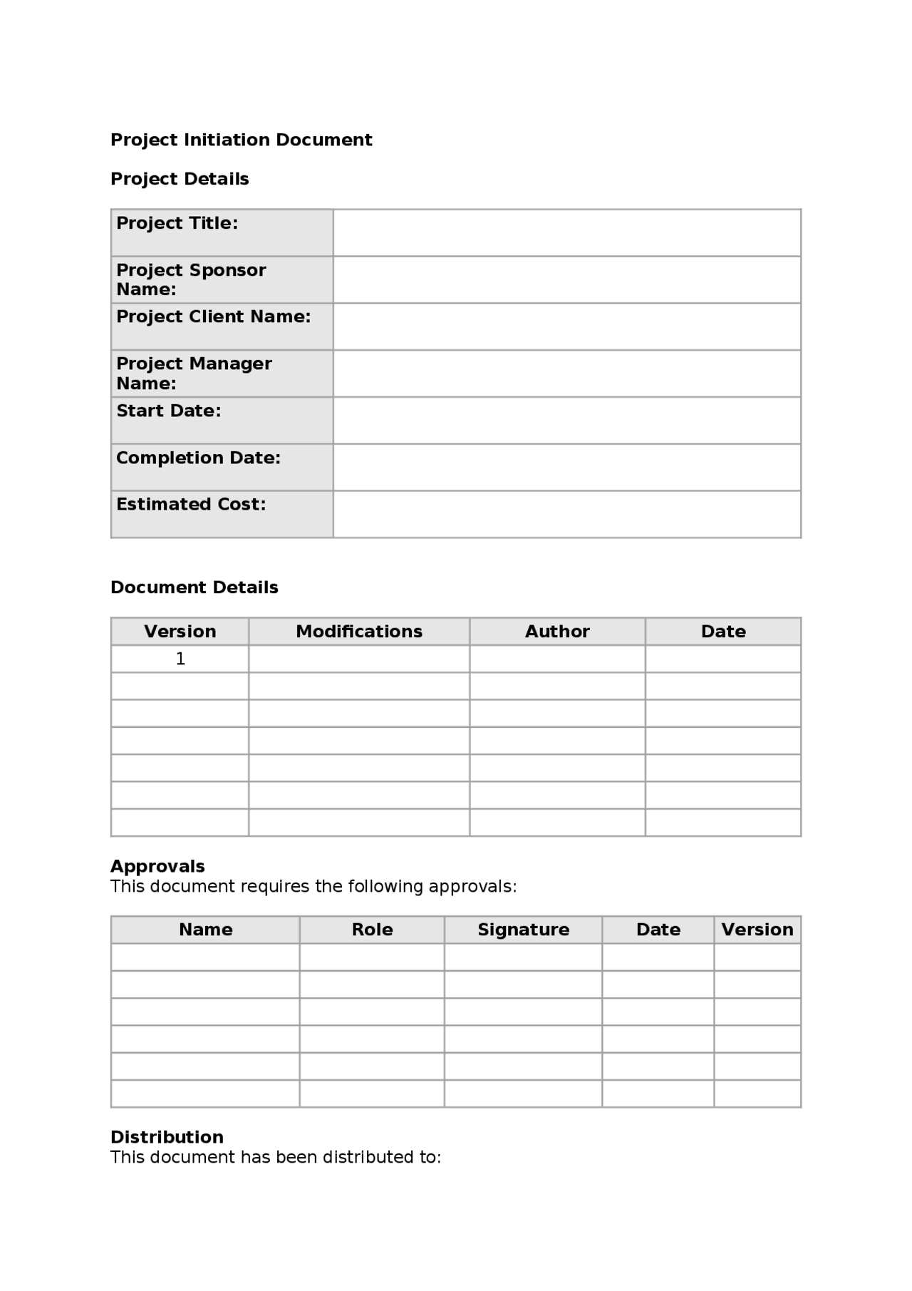 Project Initiation Document Essays High School Computer Science Docsity