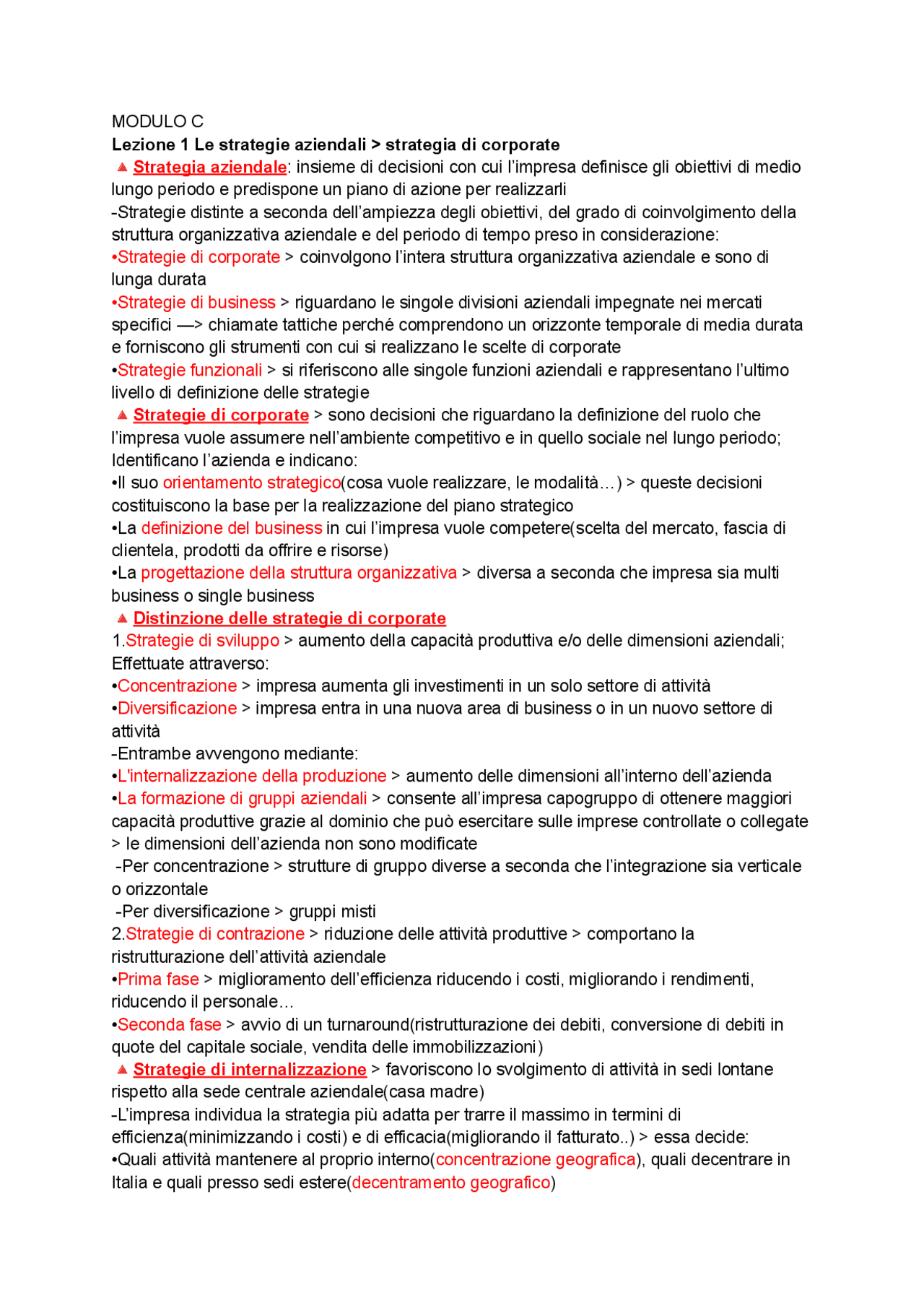 Economia aziendale superiori | Schemi e mappe concettuali di Economia aziendale | Docsity