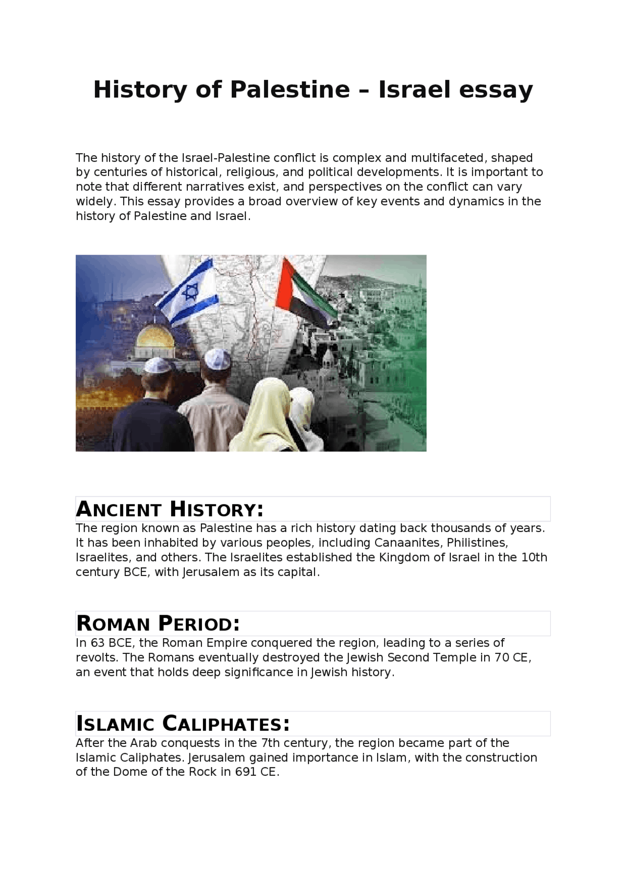this document is about the history of palestine-israel | Cheat Sheet ...