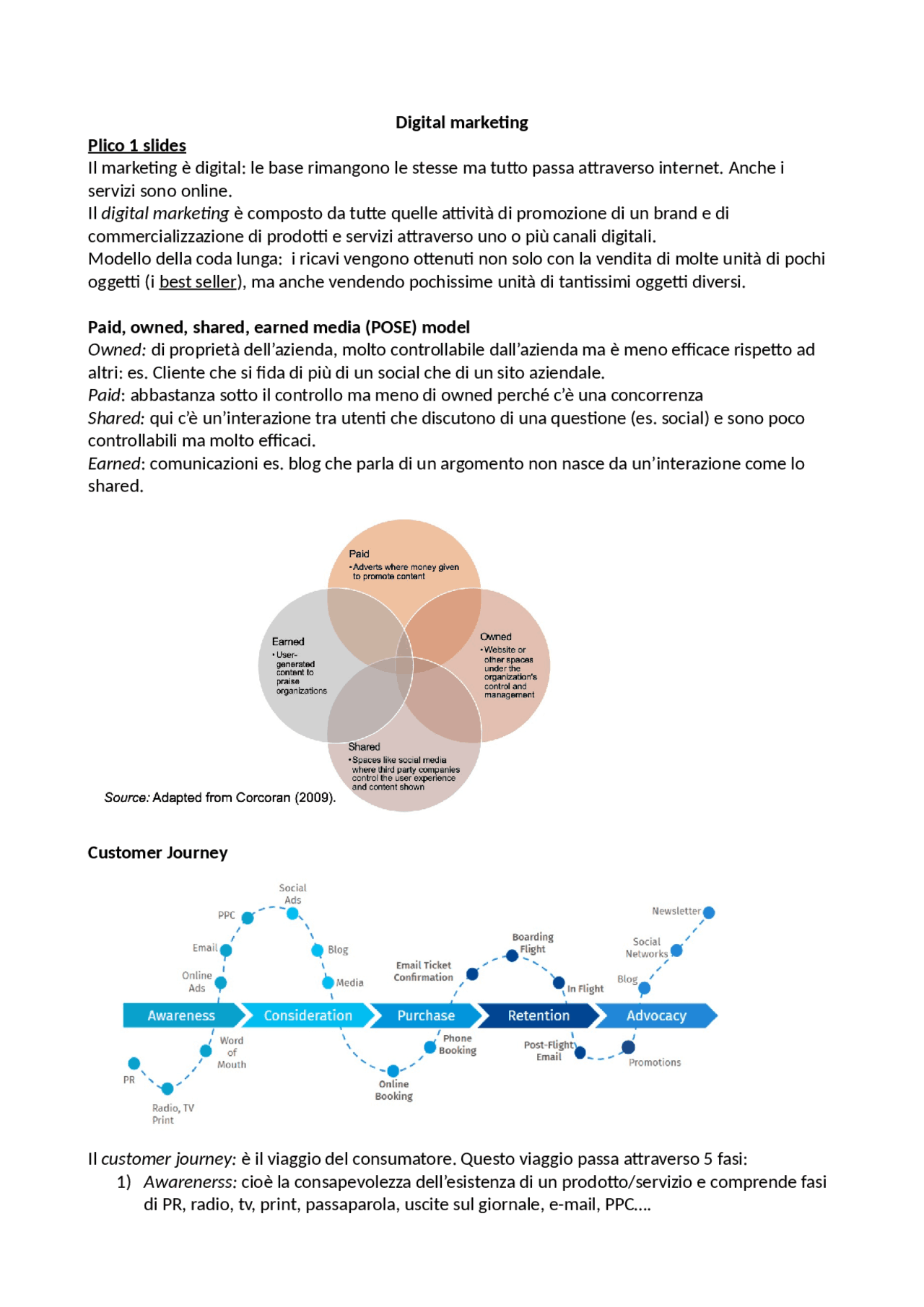 Appunti Digital Marketing | Schemi e mappe concettuali di Marketing | Docsity