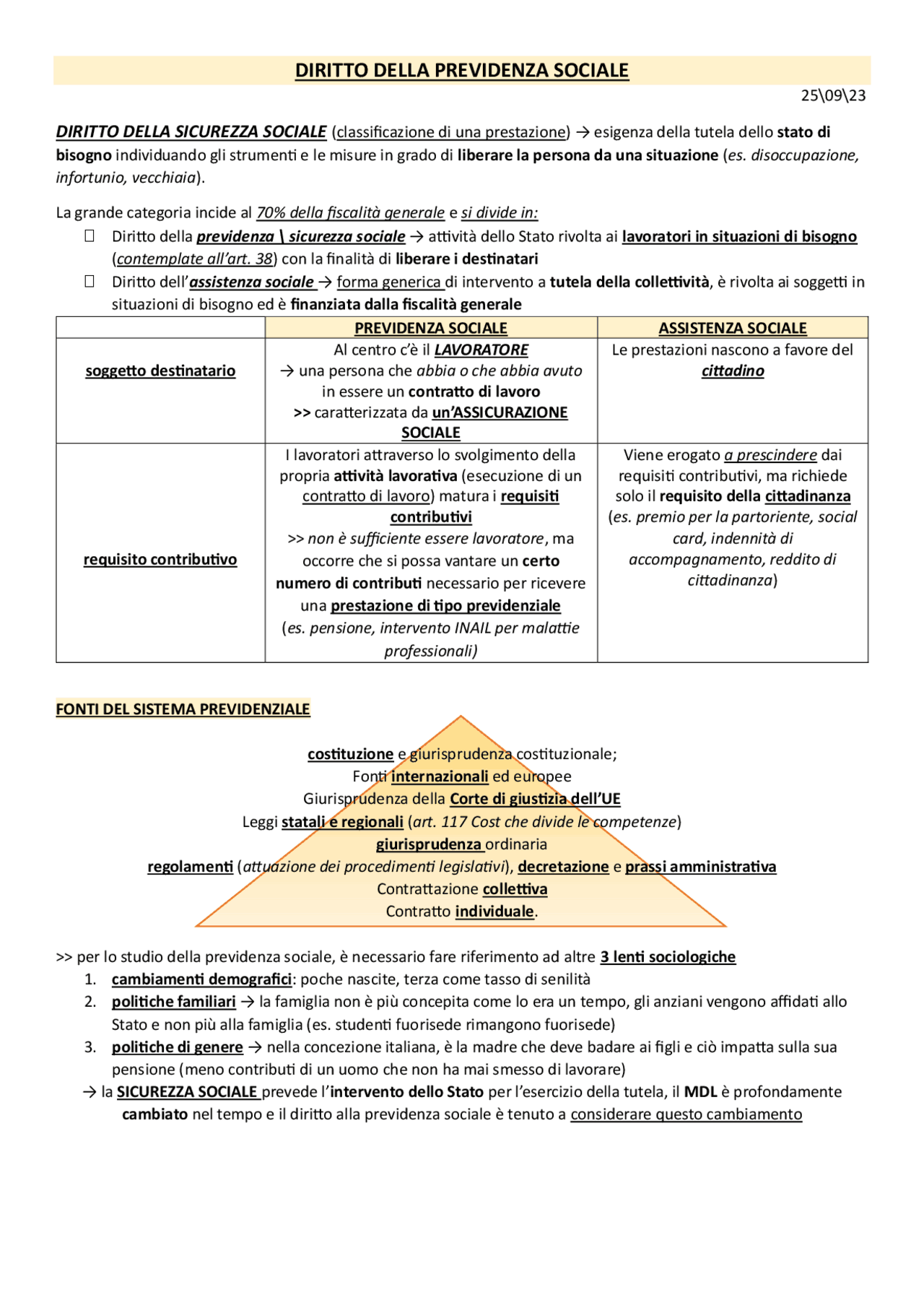 appunti integrati con slide - DIRITTO DELLA PREVIDENZA SOCIALE 1 ...