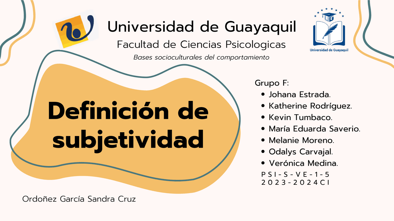 La definición de Subjetividad | Diapositivas de Sociología | Docsity