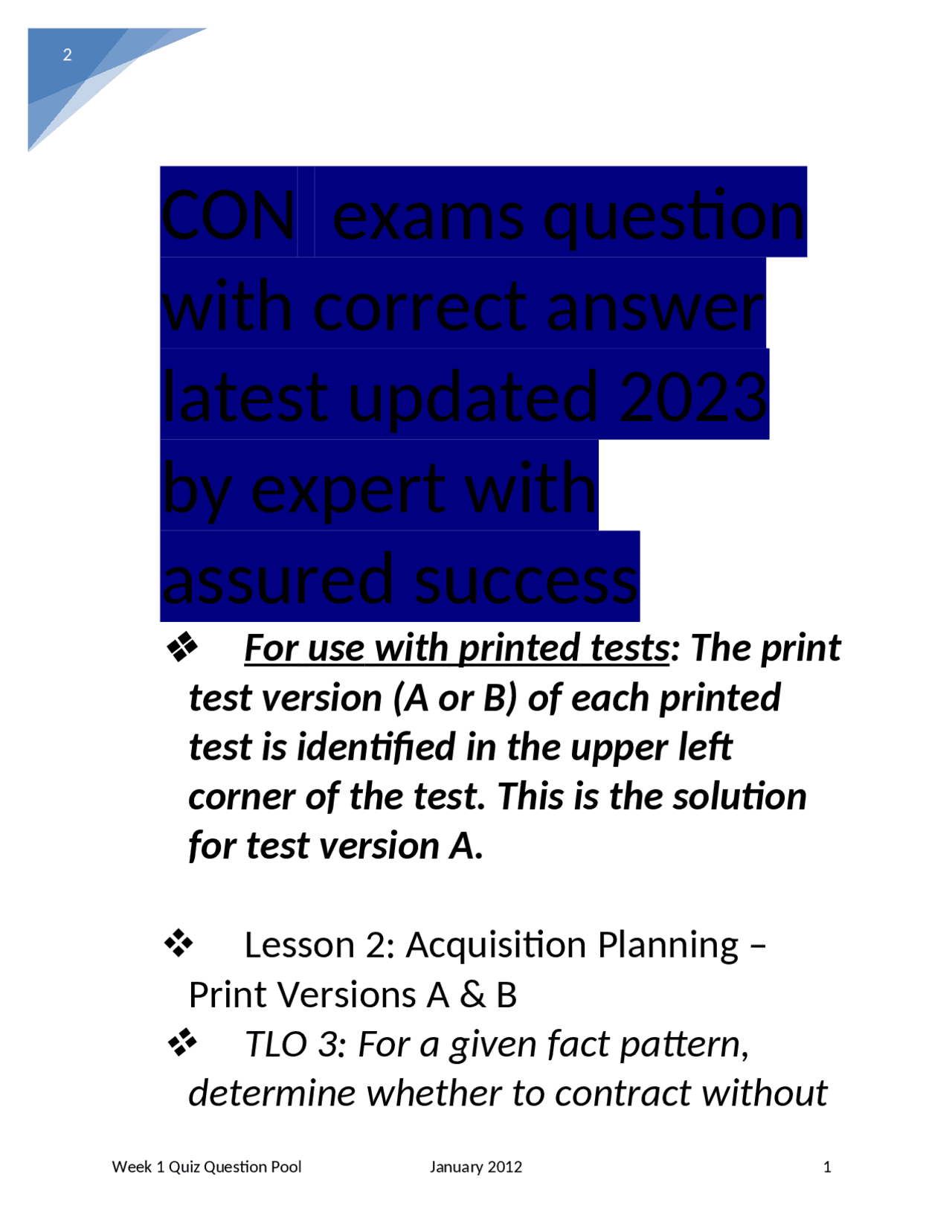CON 290 exams question with correct answer latest updated 2023 by ...