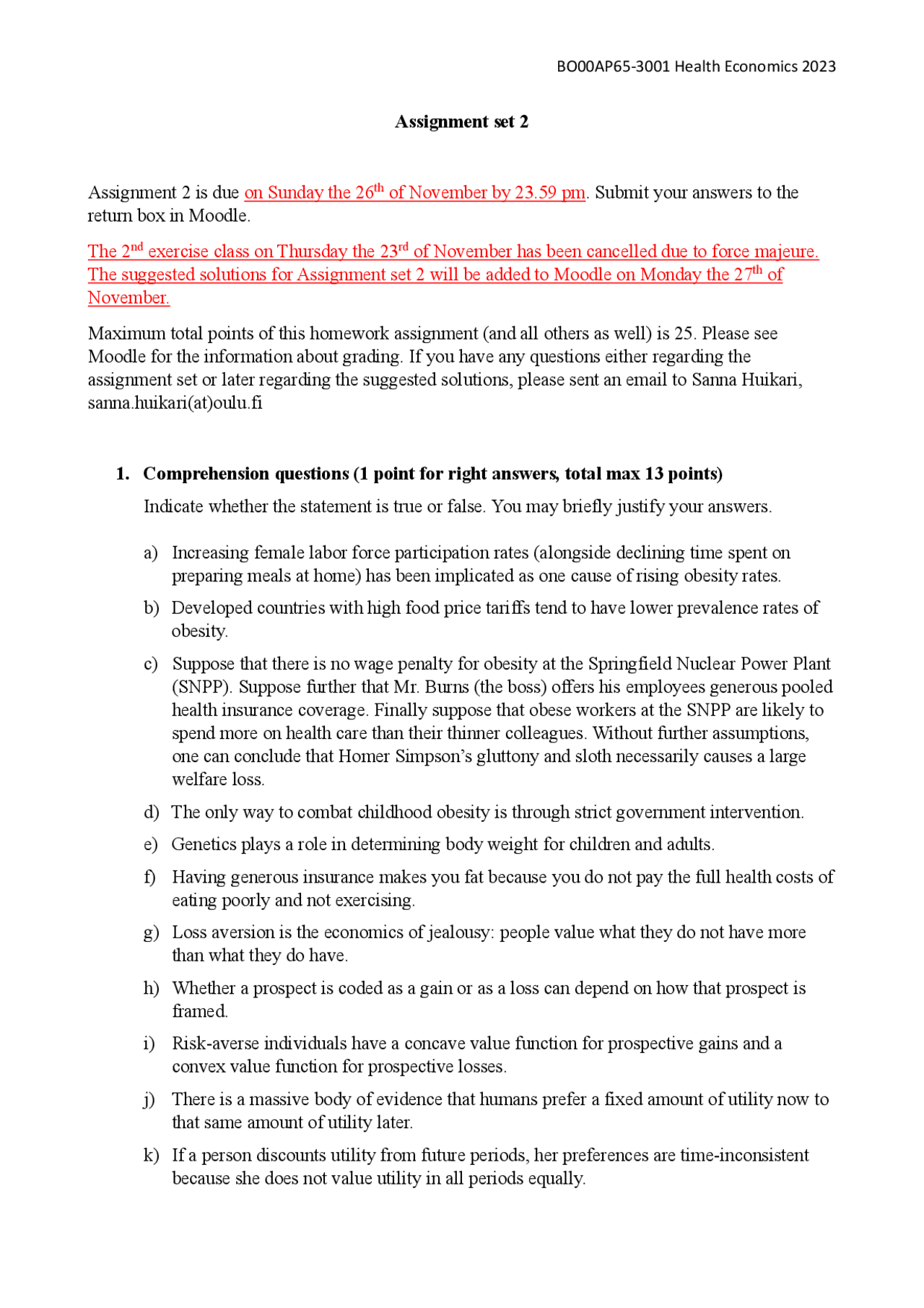 Health Economics And Policies Assignments Public Health Docsity