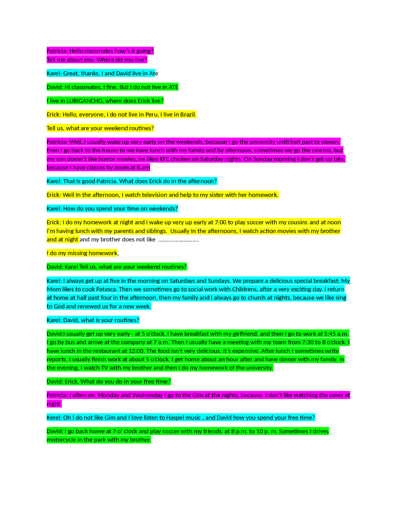 Week 13 Tarea De Ingles Ejercicios De Idioma Inglés Docsity