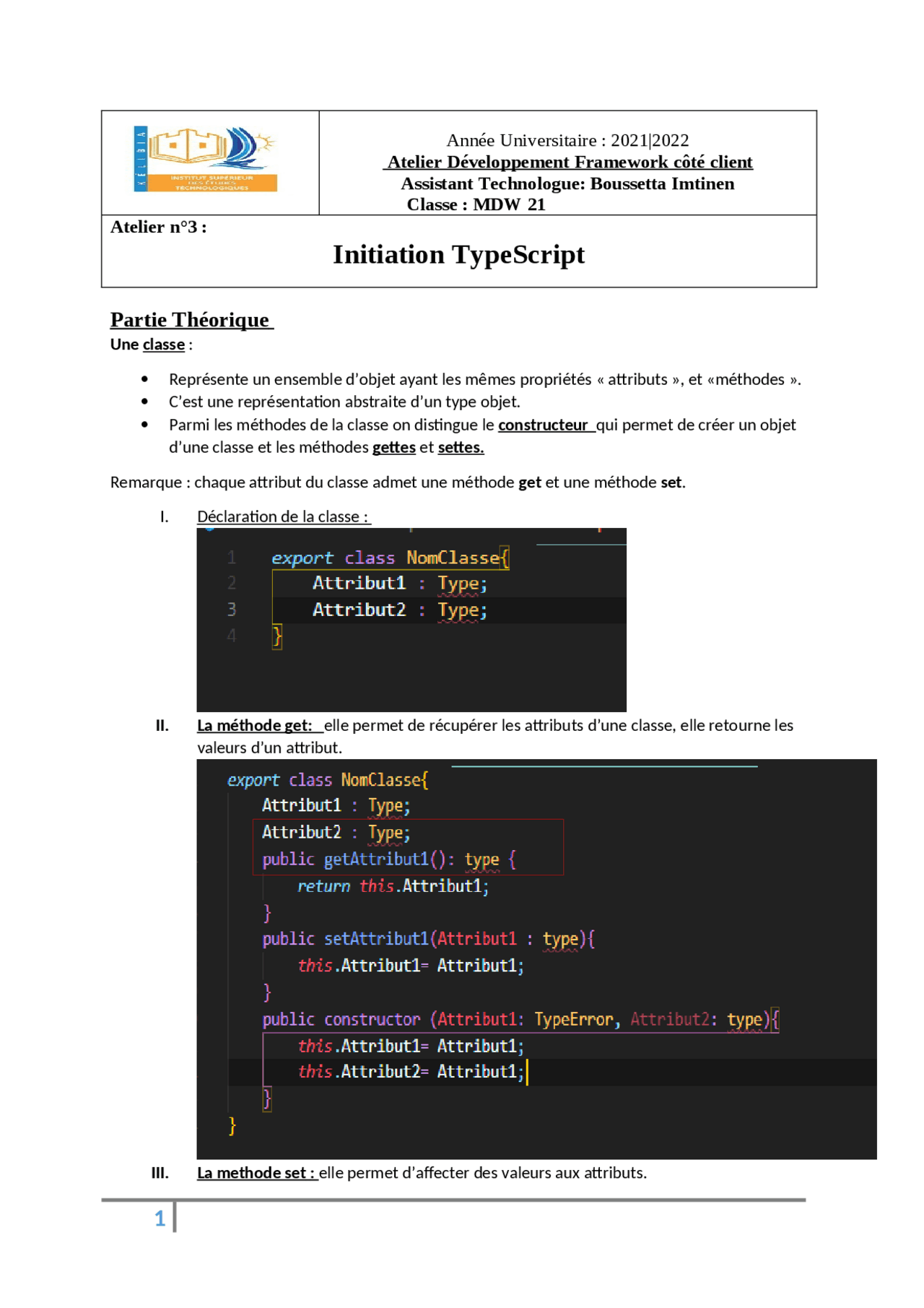 Initiation TypeScript | Summaries Javascript programming | Docsity