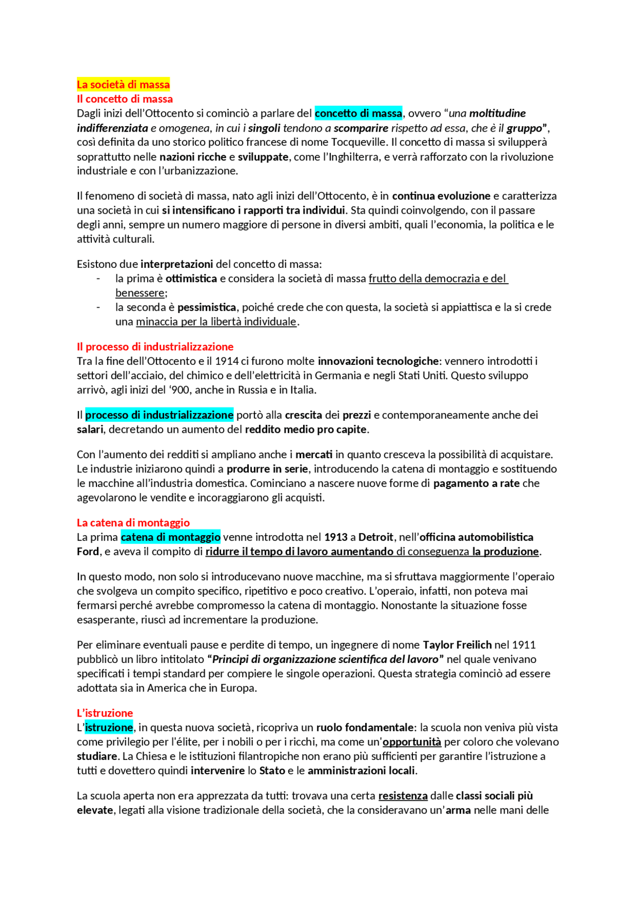 Storia - programma completo 5 superiore | Dispense di Storia | Docsity